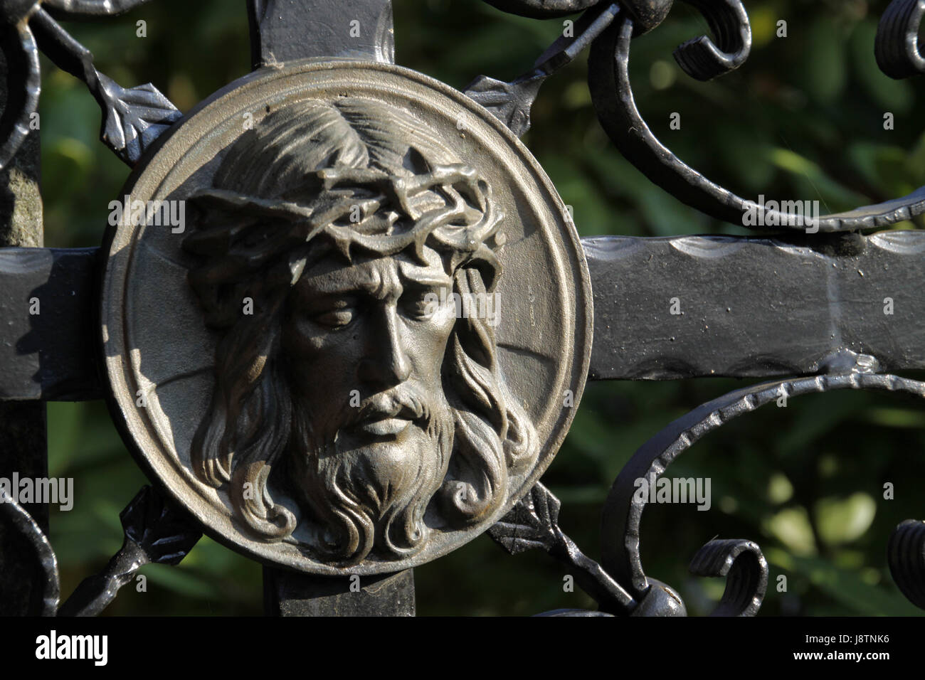 jesus christ in a cemetery Stock Photo - Alamy