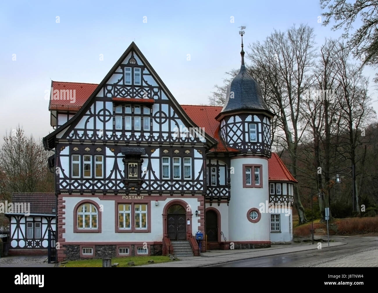 post office bad liebenstein Stock Photo - Alamy