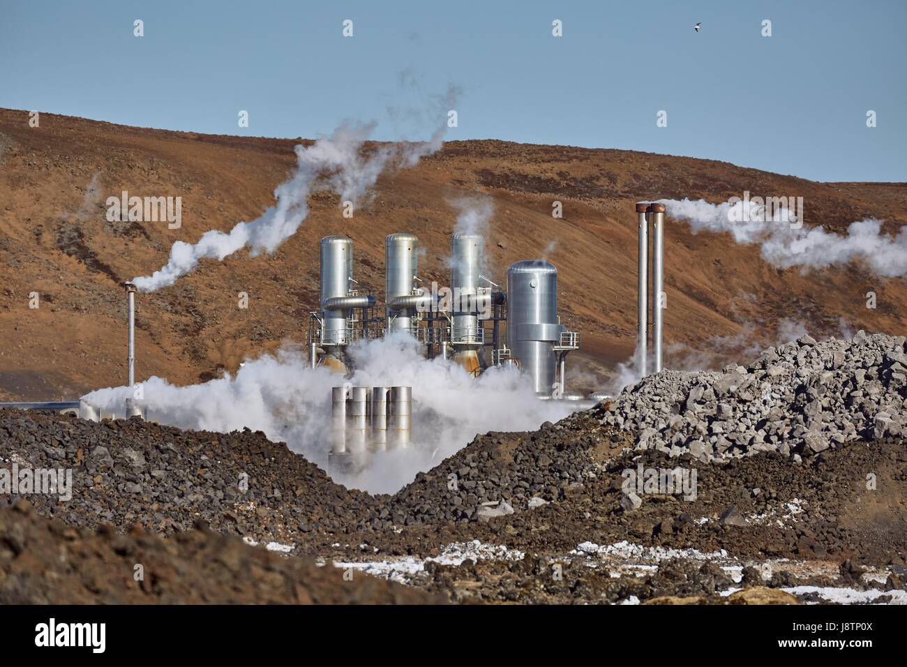 Geothermal power plant Stock Photo - Alamy