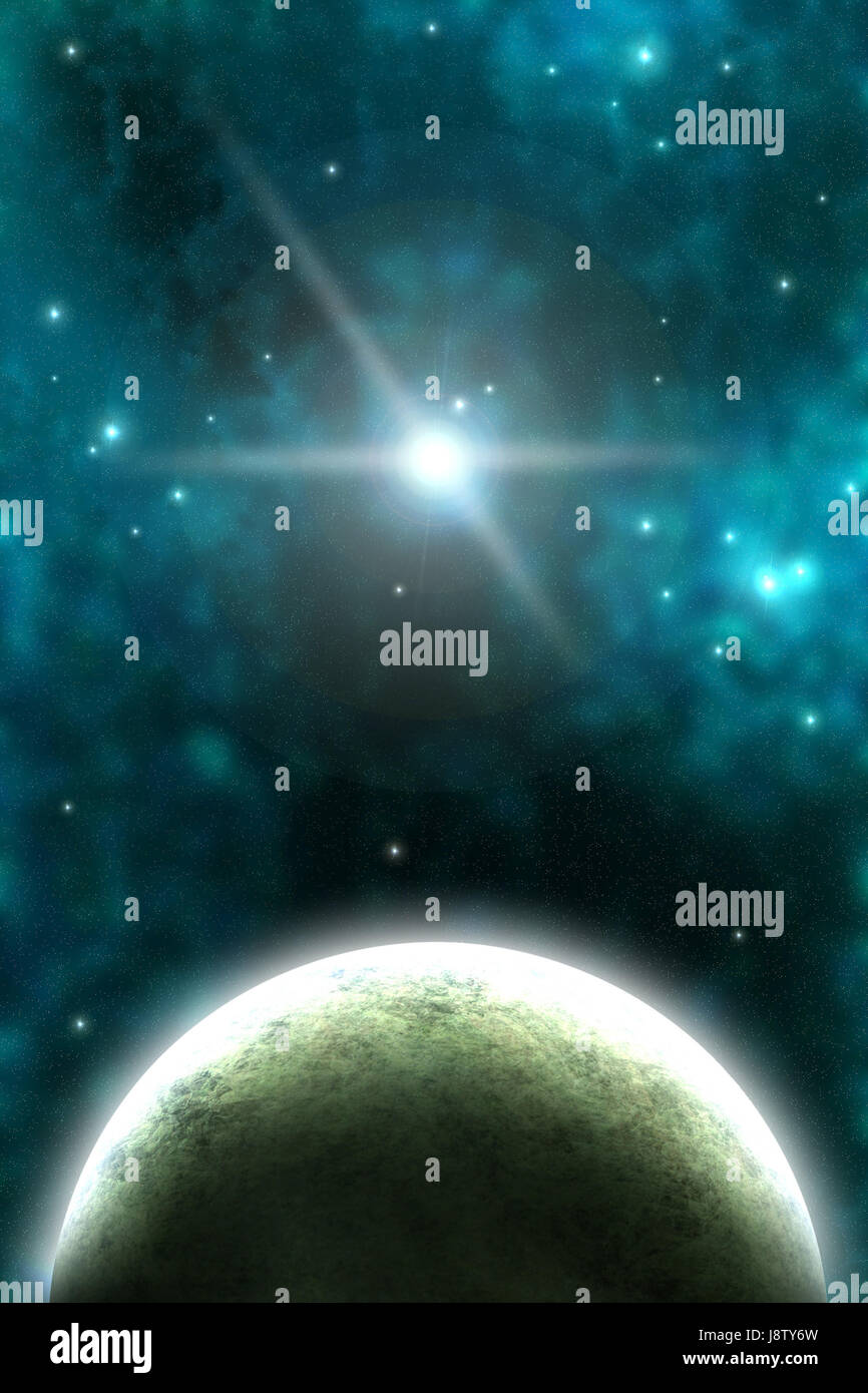 blue, horizon, space, universe, cosmos, science, moon, fantasy, endless ...