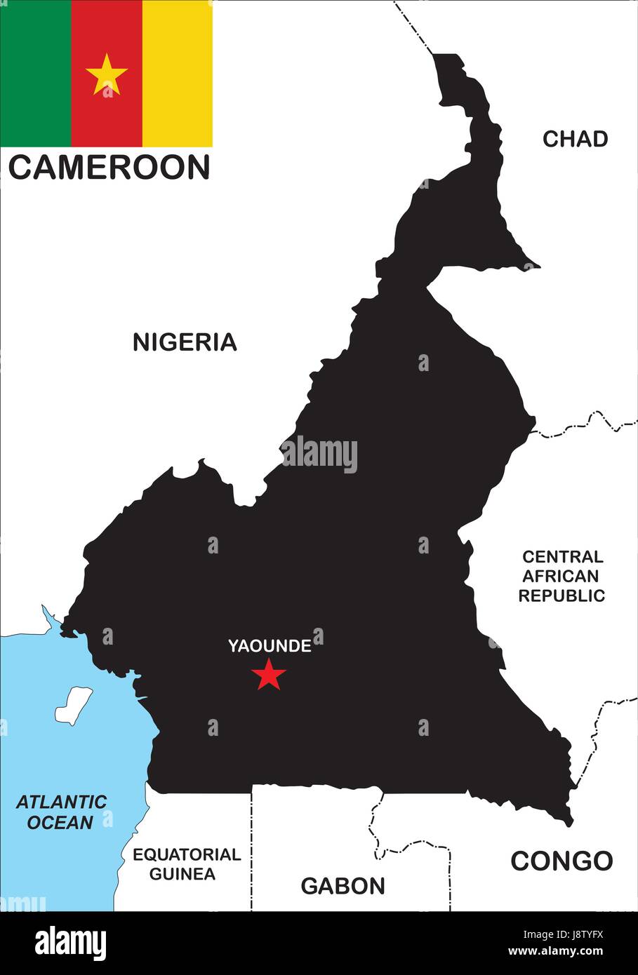 Cameroon map hi-res stock photography and images - Alamy