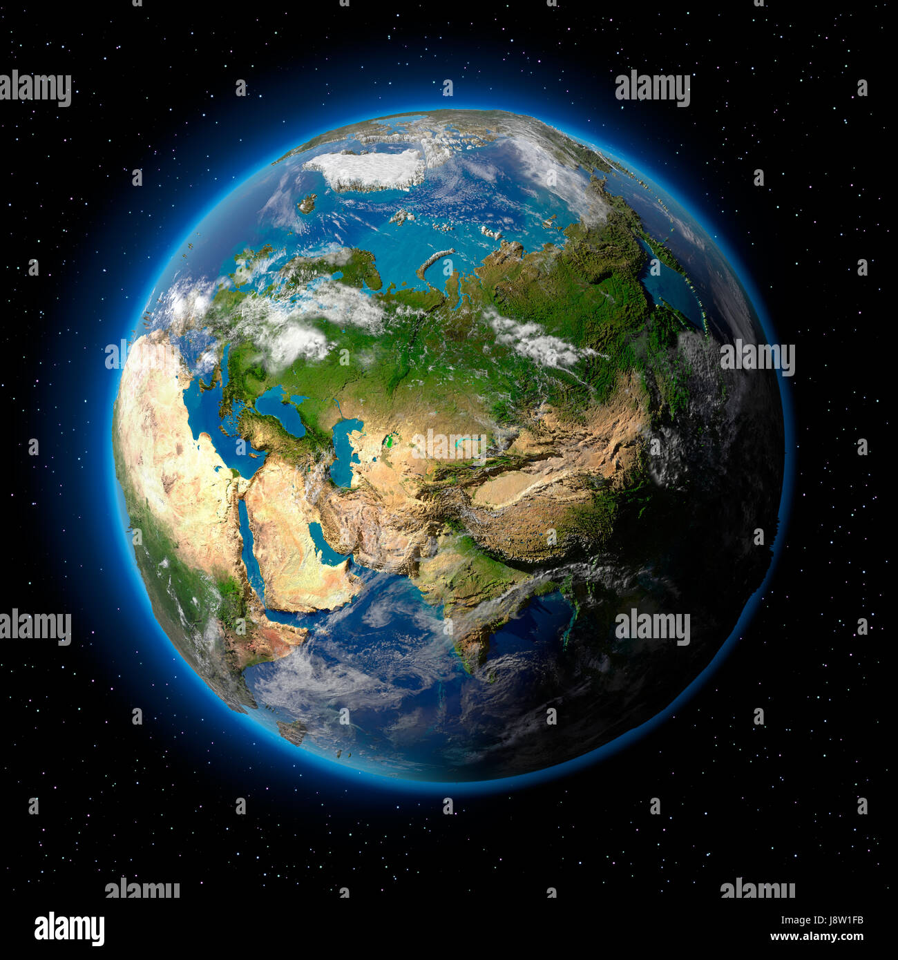 space, continent, globe, planet, earth, world, stars, asterisks ...