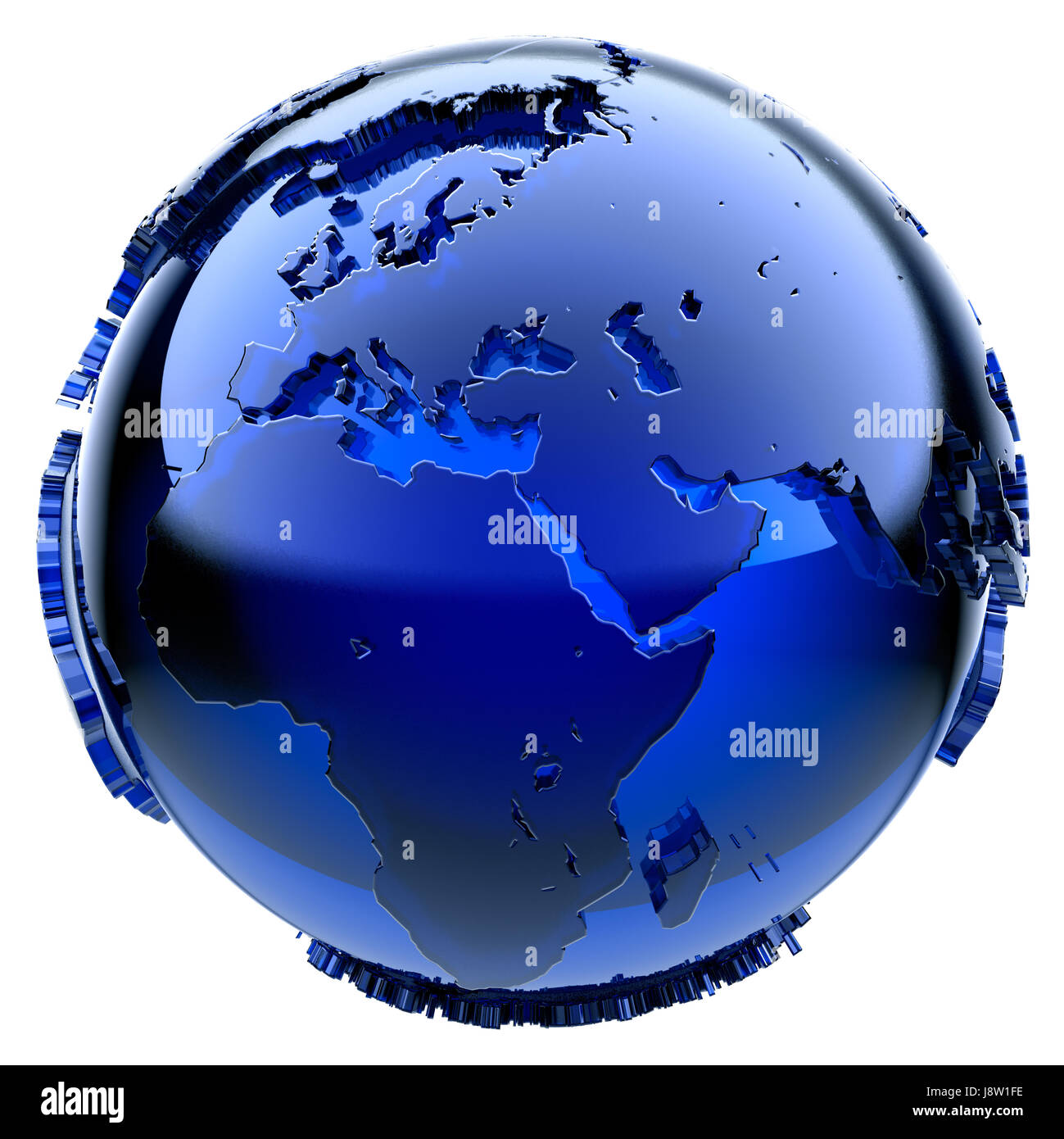 Terrestrial north pole map hi-res stock photography and images - Alamy