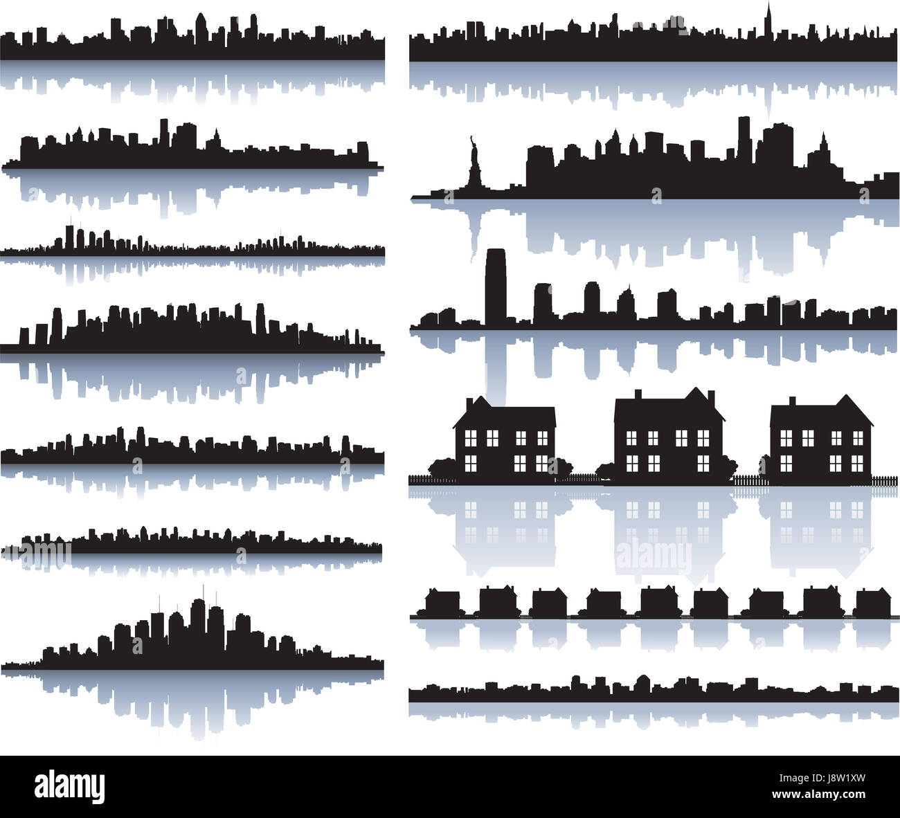 blue, house, building, city, town, modern, modernity, future, night ...
