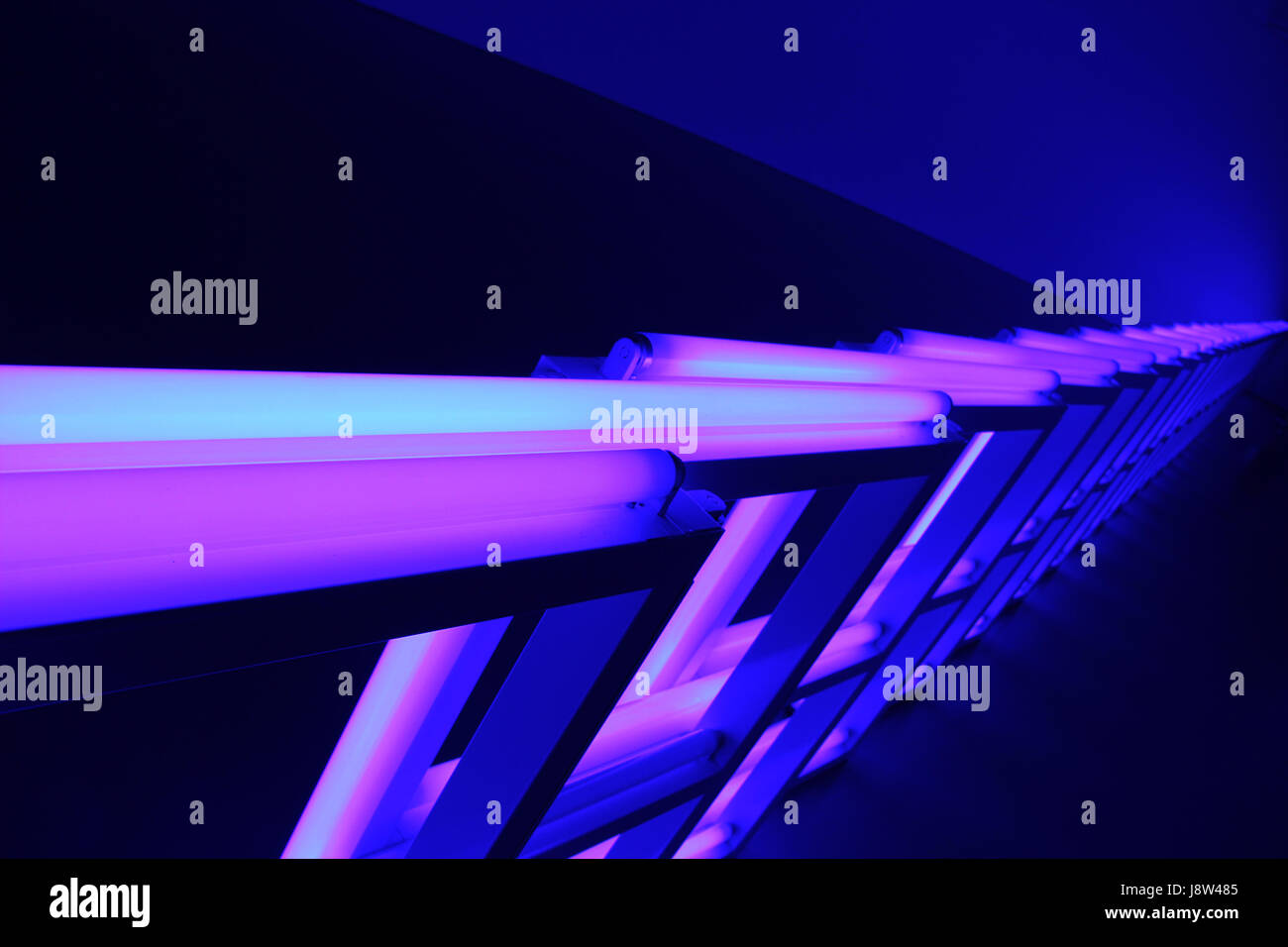 Blue light Art Exhibition Stock Photo - Alamy