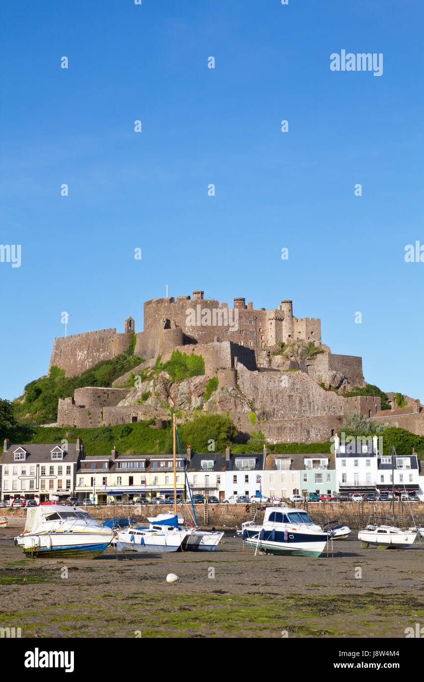 fortress, jersey, chateau, castle, house, building, tower, historical ...