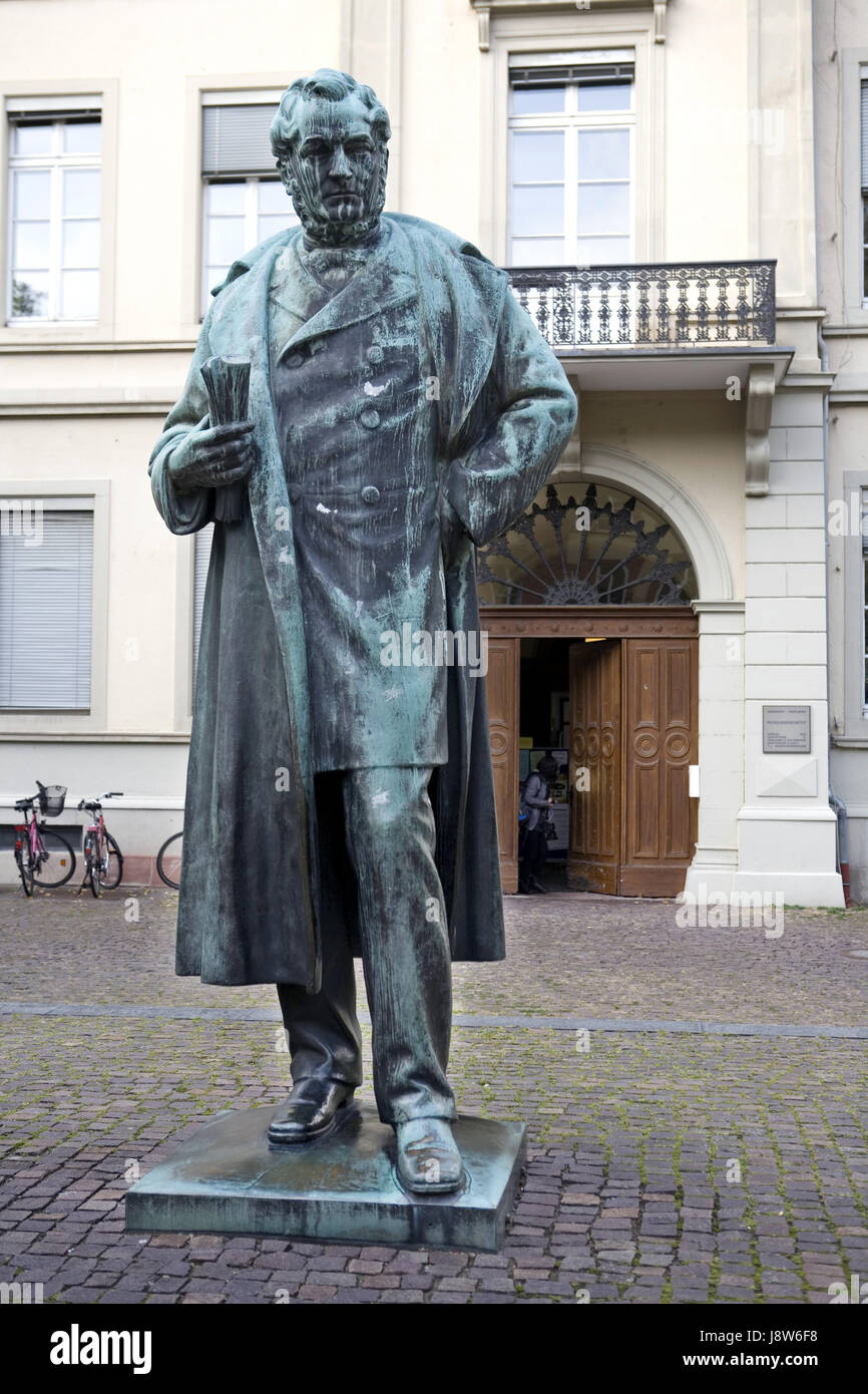 monument, statue, physics, physicist, bronze, robert wilhelm bunsen ...