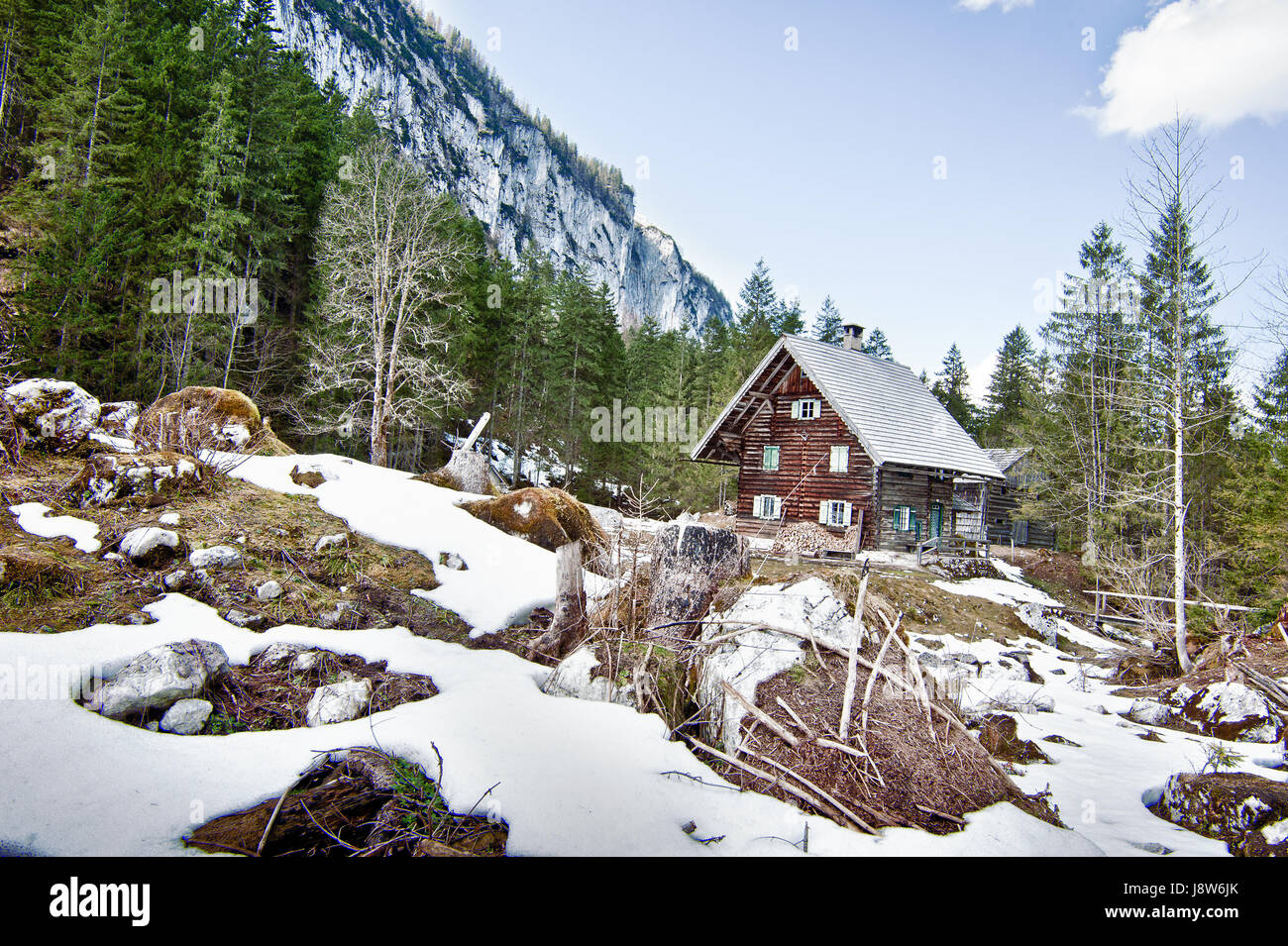 alps, austria, barn, style of construction, architecture, architectural ...