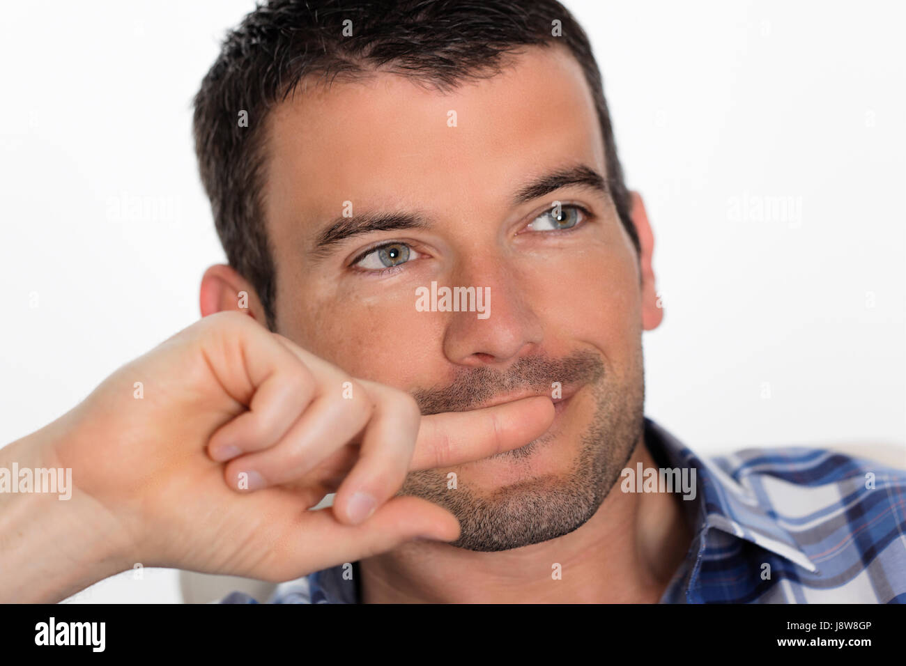 portrait, handsome, man, blue, humans, human beings, people, folk ...