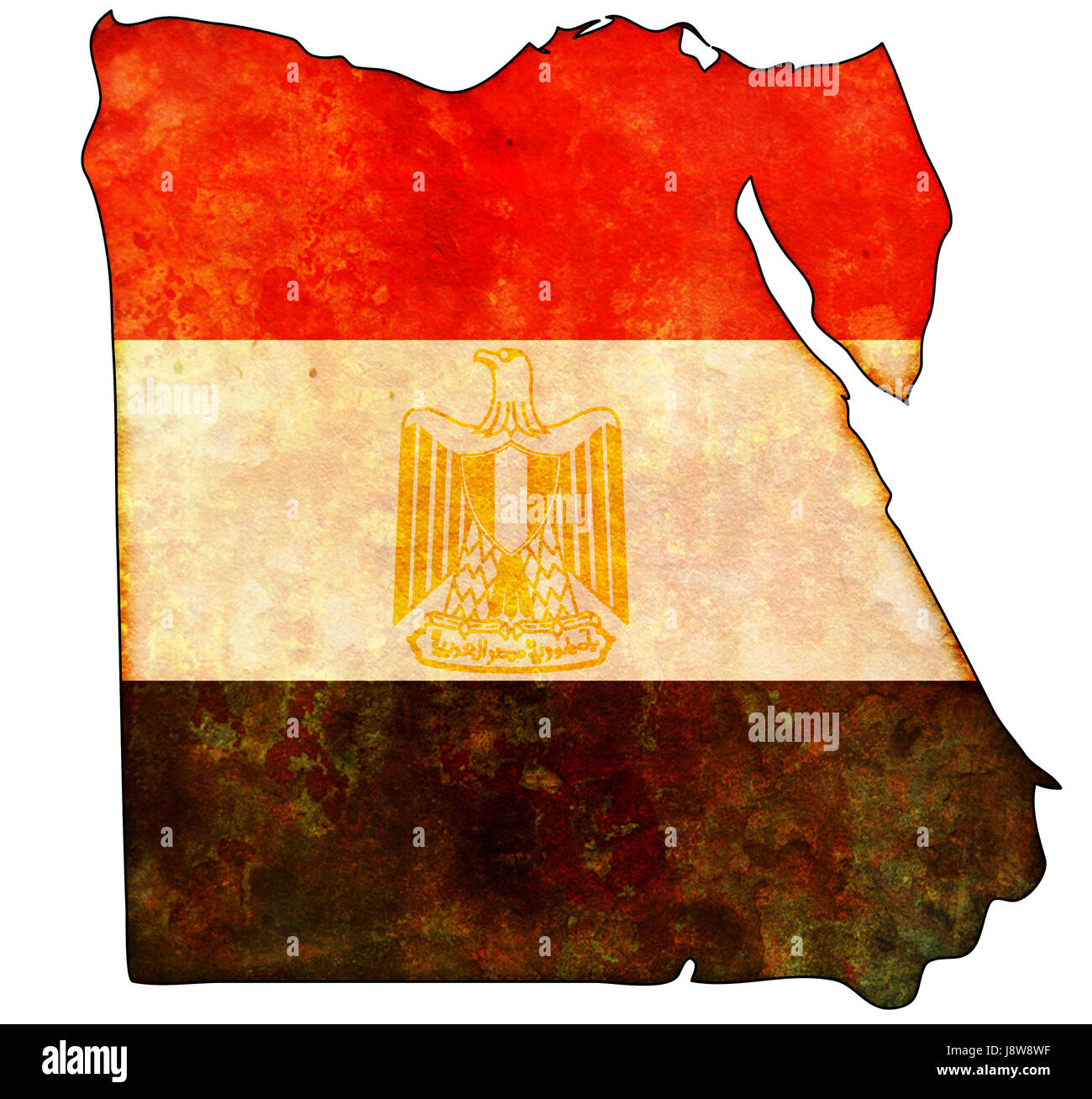 political, colour, africa, vintage, illustration, flag, cairo, egypt ...