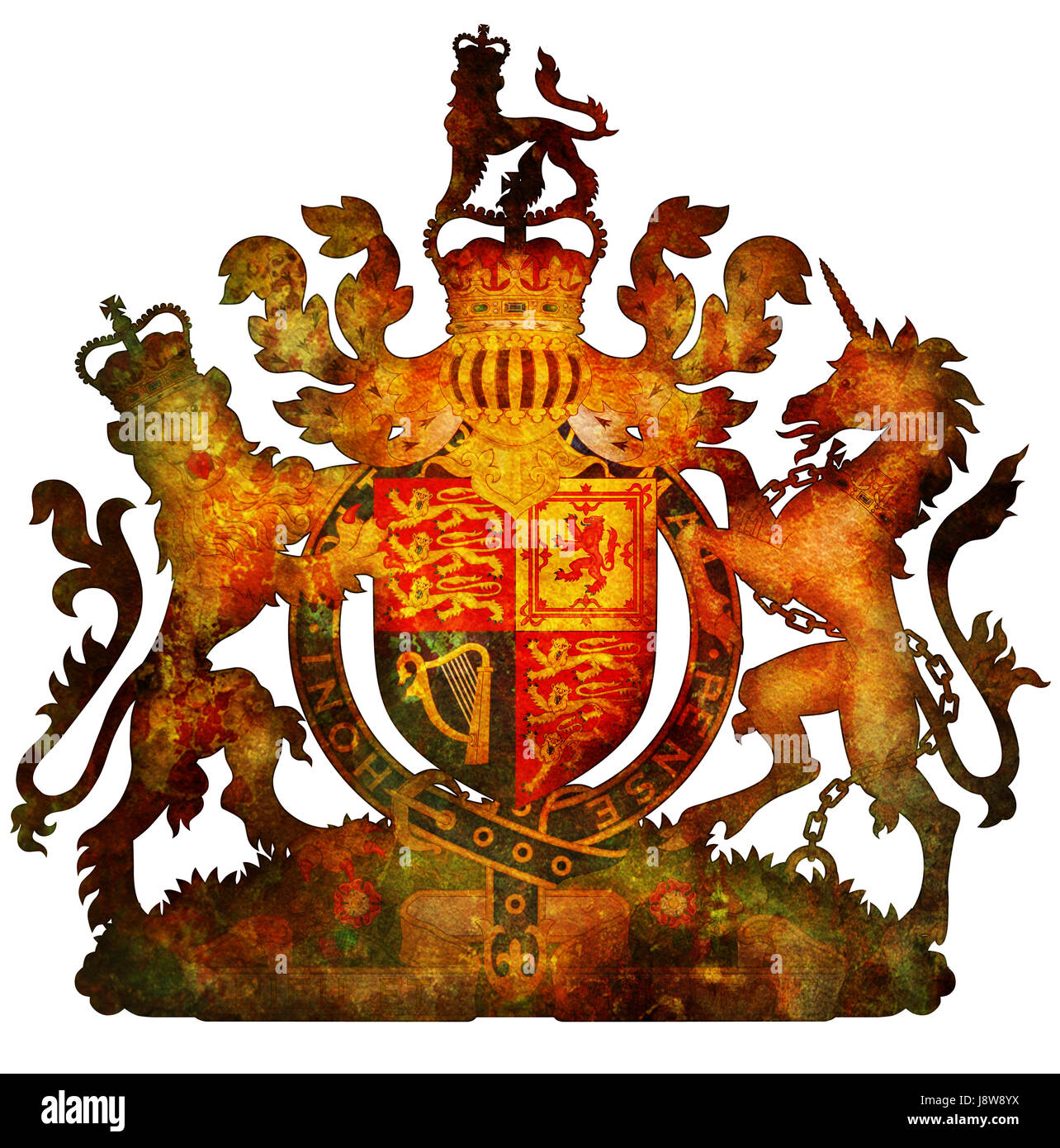 Old uk map illustration Cut Out Stock Images & Pictures - Alamy