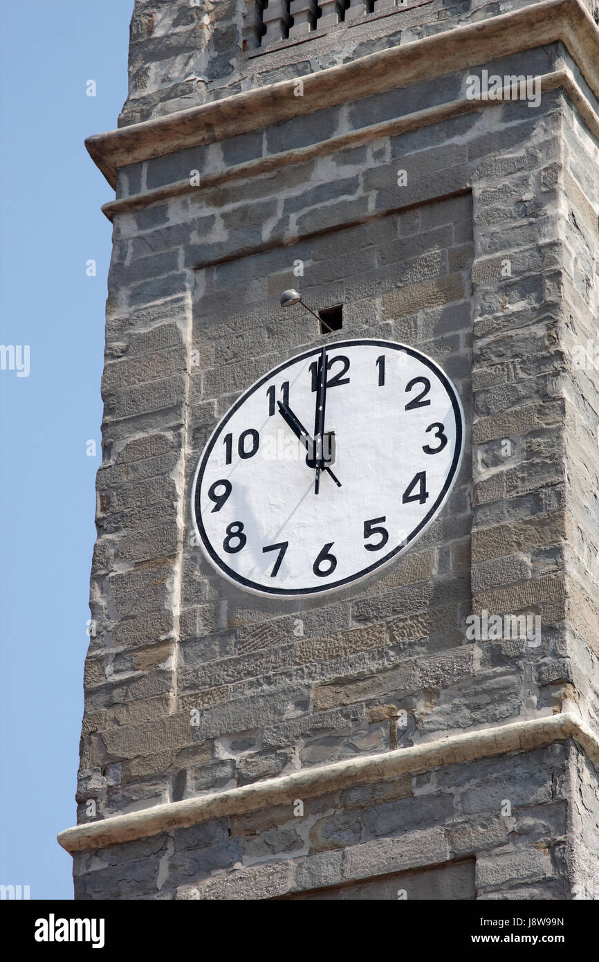 clock, dial, digit, numbers, tower, hand, hands, square, brick, style ...