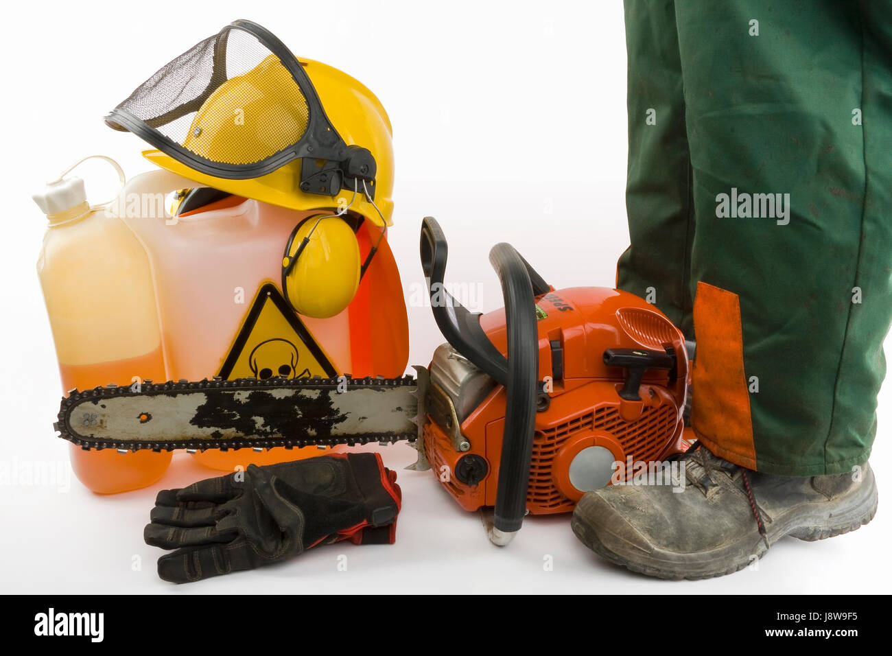 chainsaw with equipment Stock Photo - Alamy