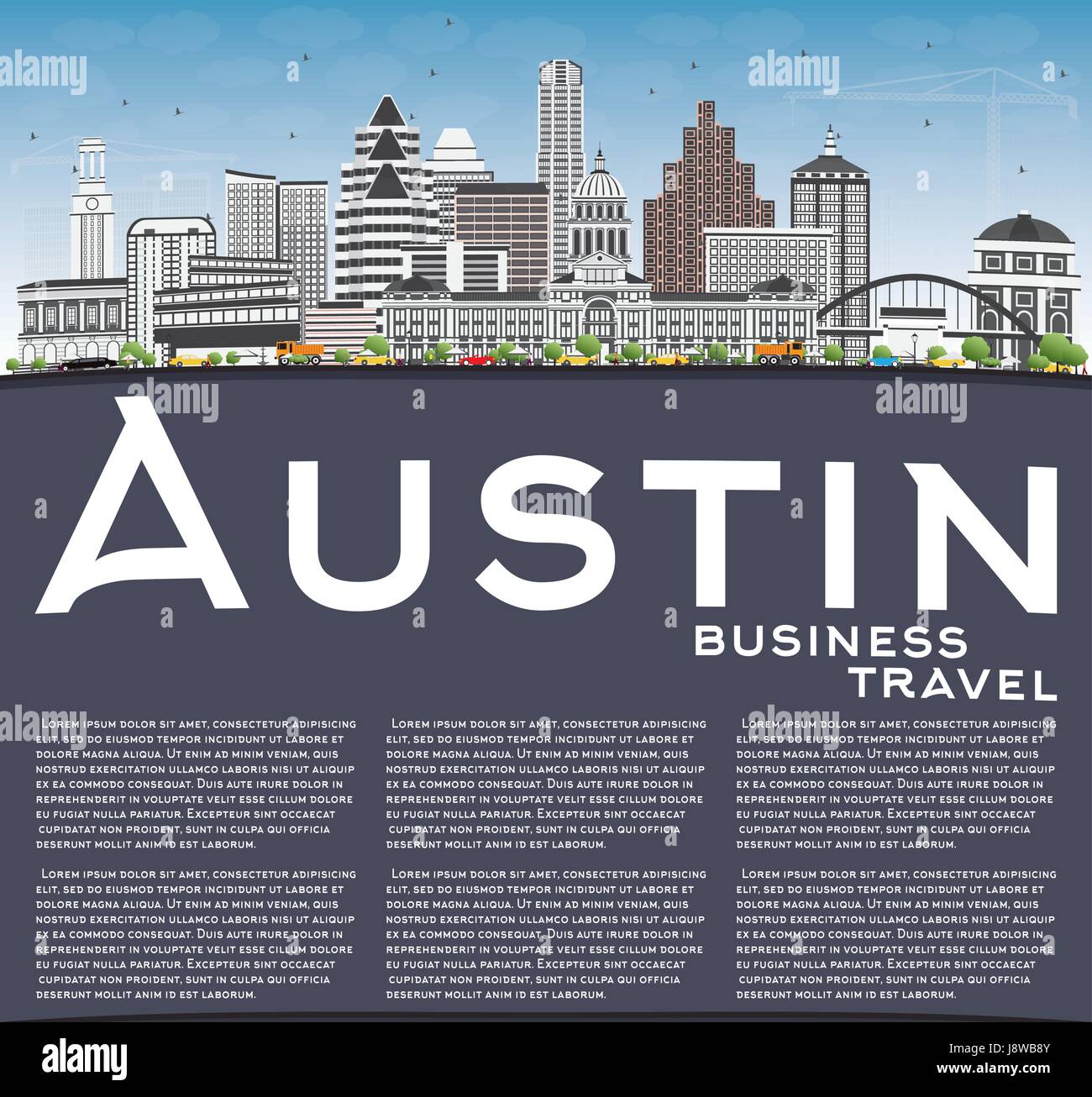 Austin sky view Stock Vector Images - Alamy