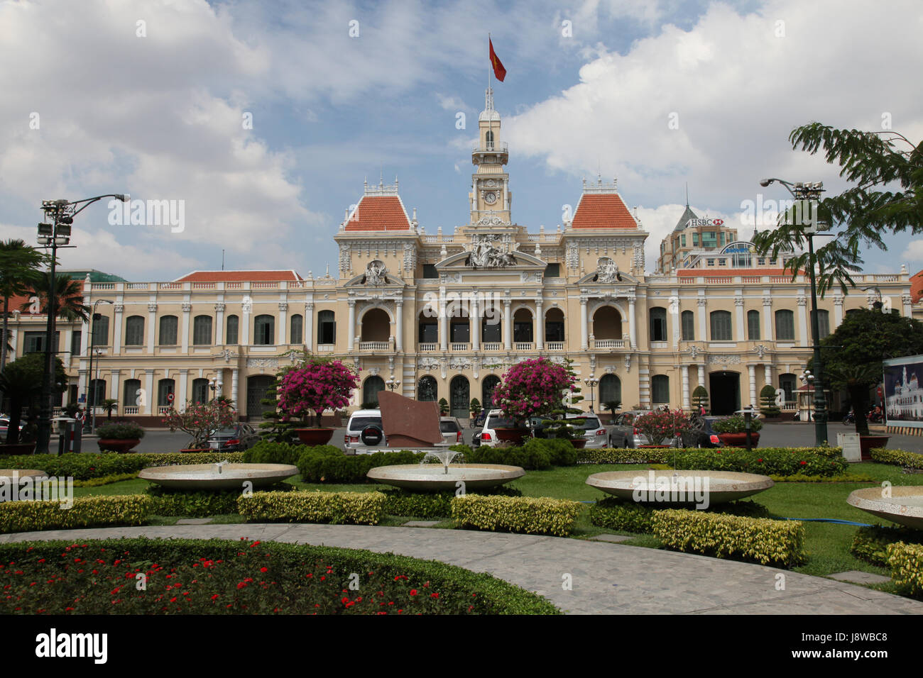town hall, viet nam, vietnam, colonial style, town hall, viet nam ...