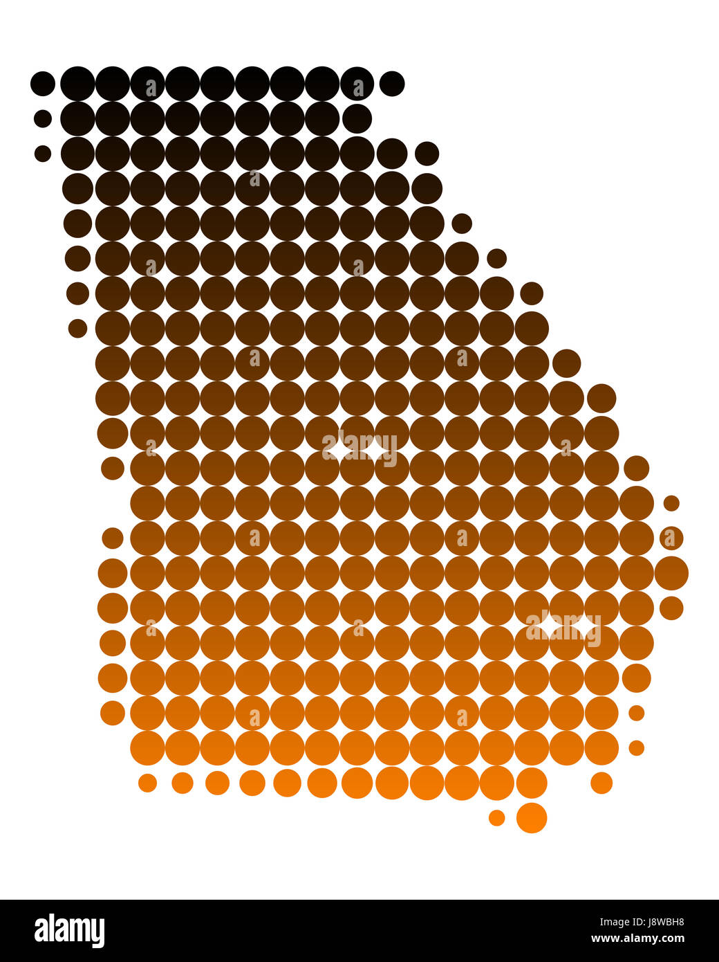 Georgia dot map us hi-res stock photography and images - Alamy