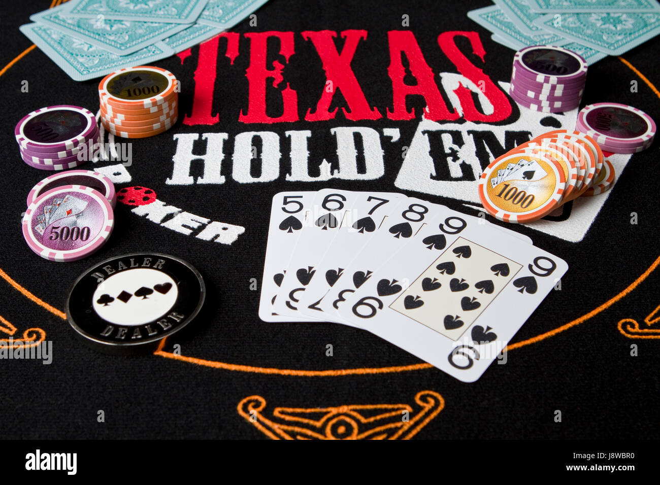 Poker hand royal flush karten hi-res stock photography and images - Alamy