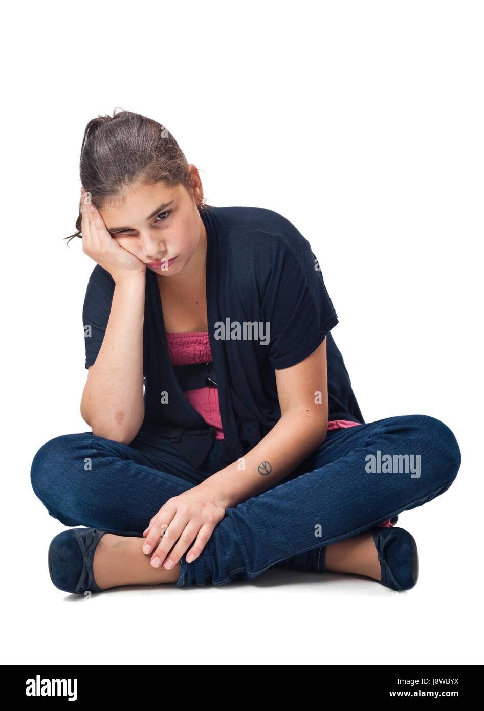 sad pensive girl Stock Photo - Alamy