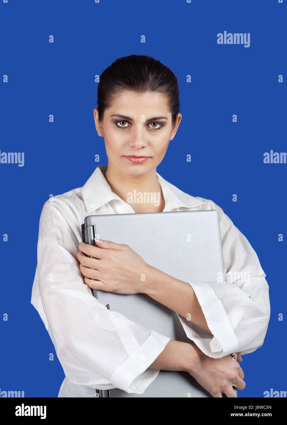woman, blue, laptop, notebook, computers, computer, model, design ...