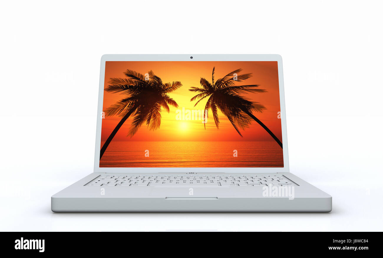 laptop - sunset look Stock Photo - Alamy