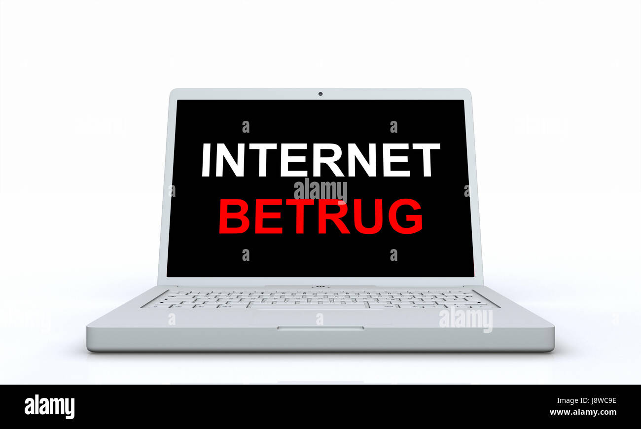 notebook concept - internet fraud Stock Photo - Alamy