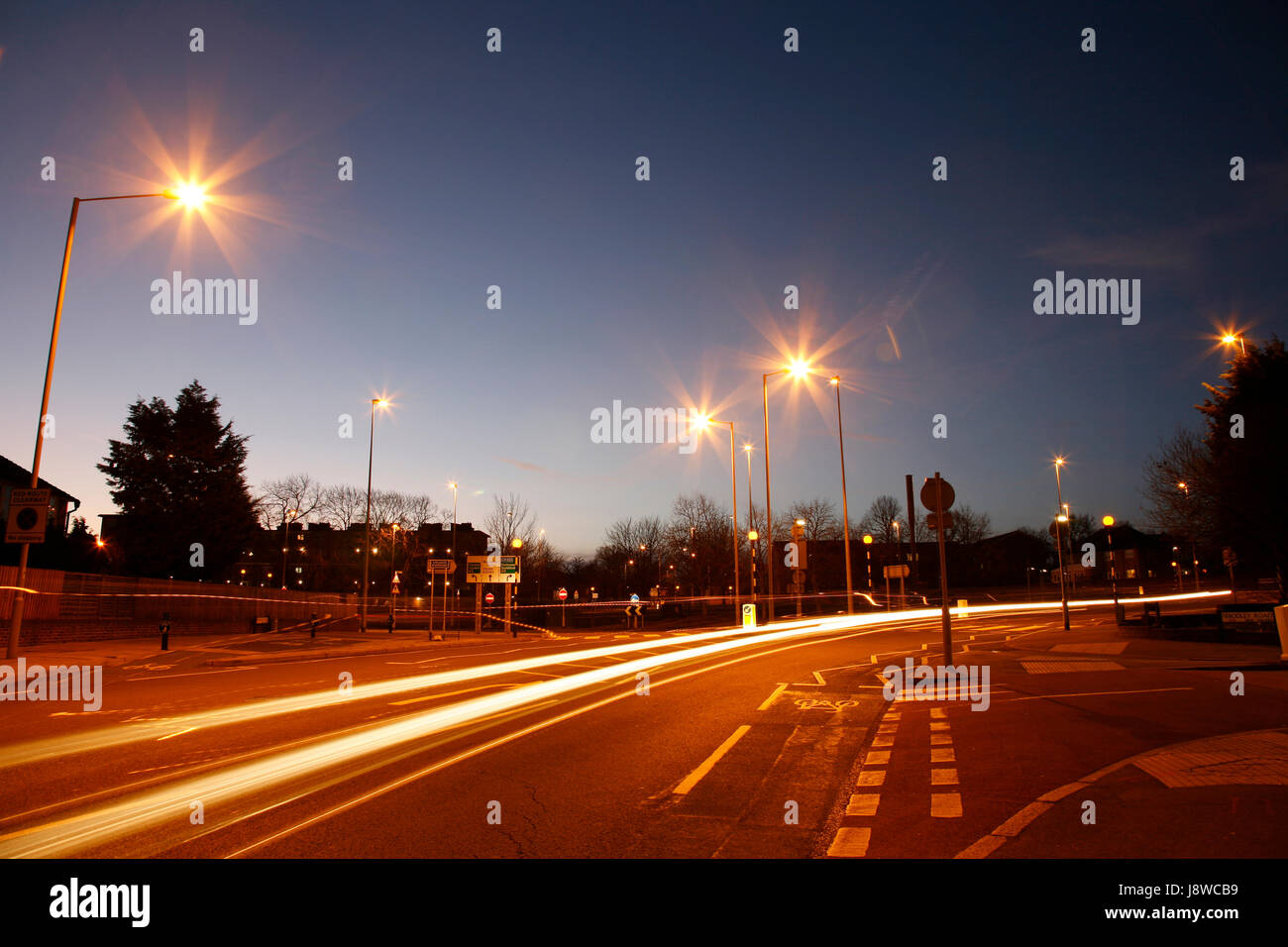 city, town, night, nighttime, lamppost, asphalt, london, dawn, twilight ...