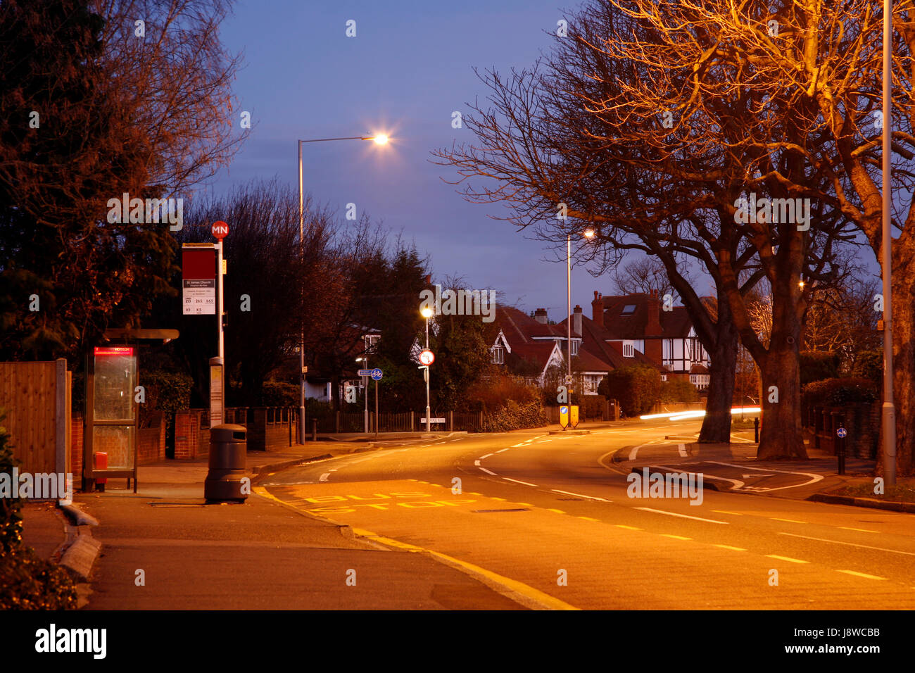 city, town, night, nighttime, lamppost, asphalt, bus stop, london, dawn ...