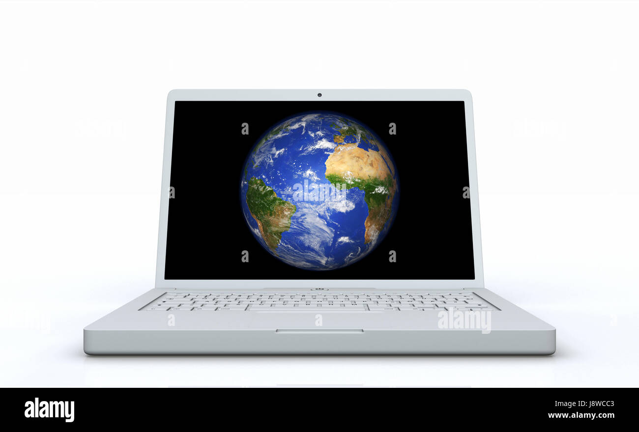 laptop, notebook, computers, computer, globe, planet, earth, world ...