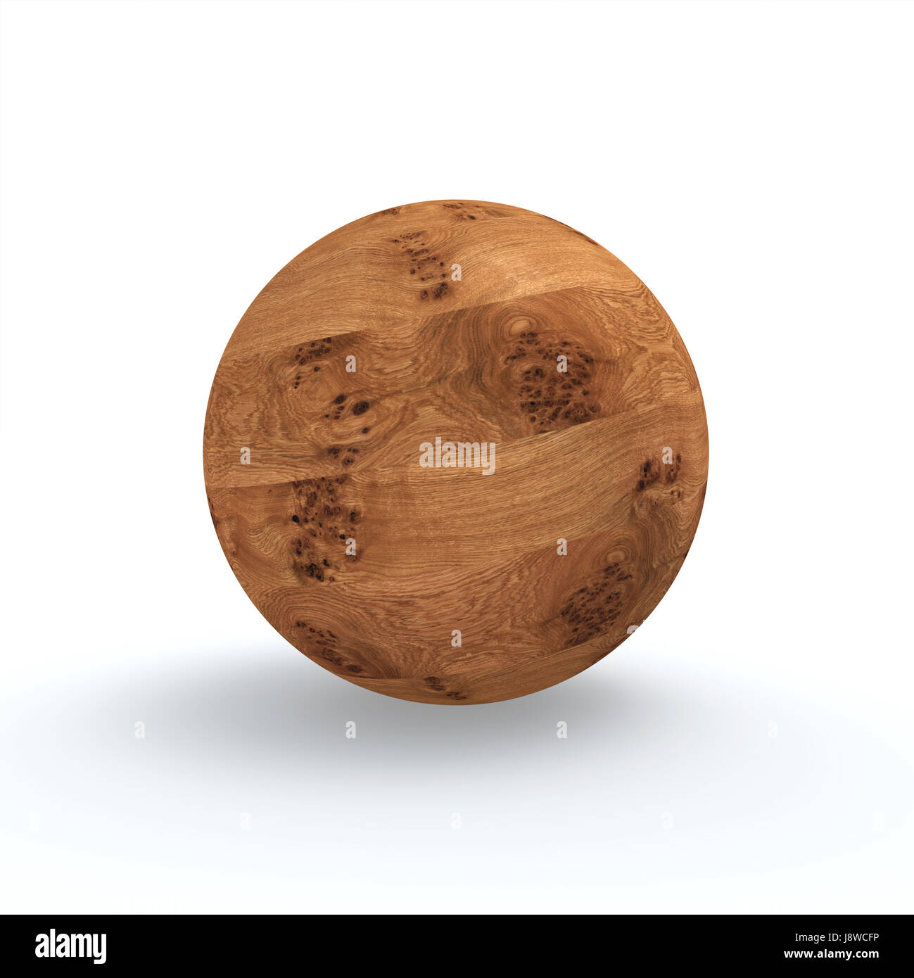 wooden ball - oak with knots Stock Photo - Alamy