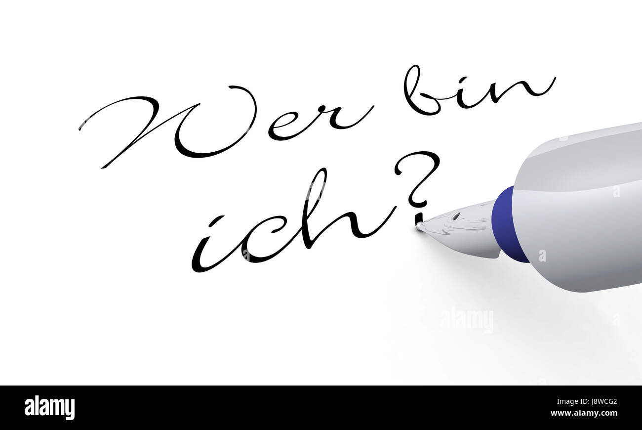 fountain pen, identity, personage, personality, identification, i, sign ...