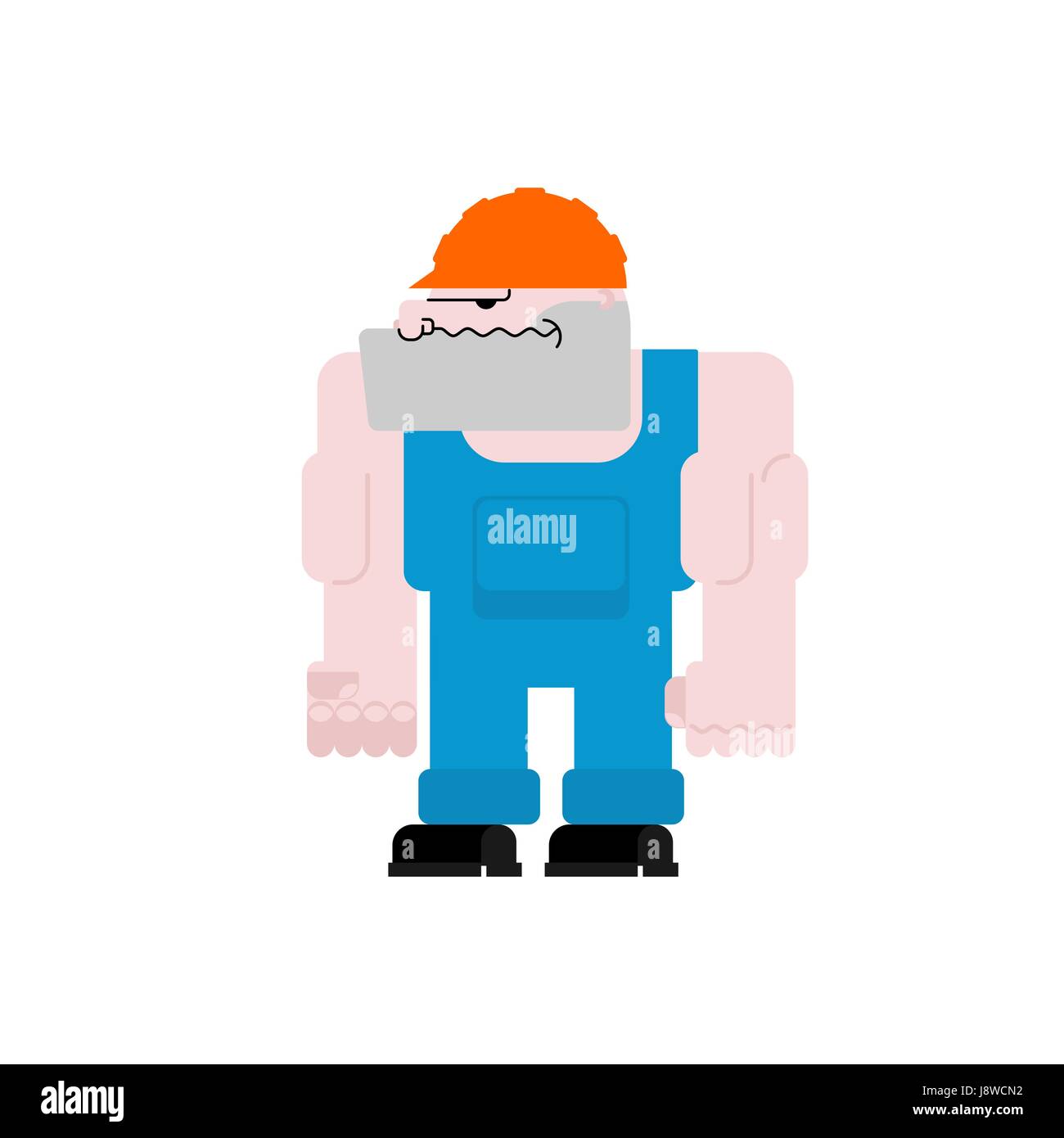 Portrait man contractor worker Stock Vector Images - Alamy