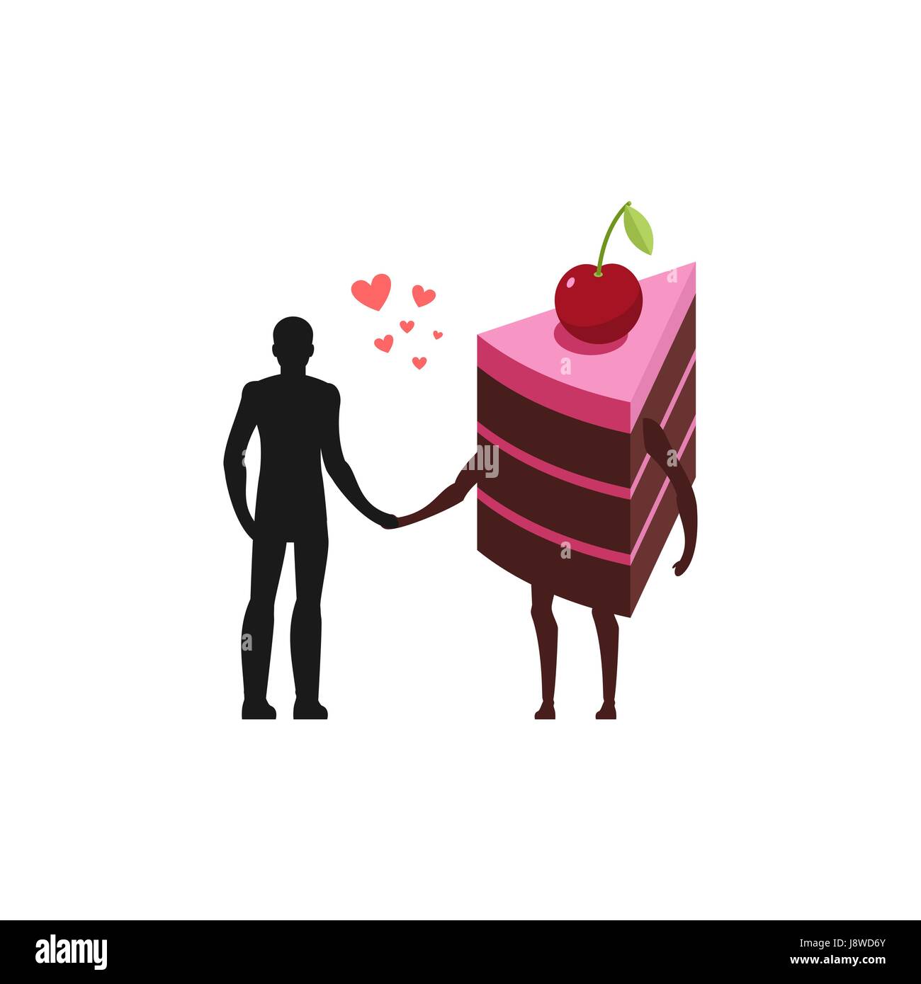 Hands holding cake Stock Vector Images - Alamy