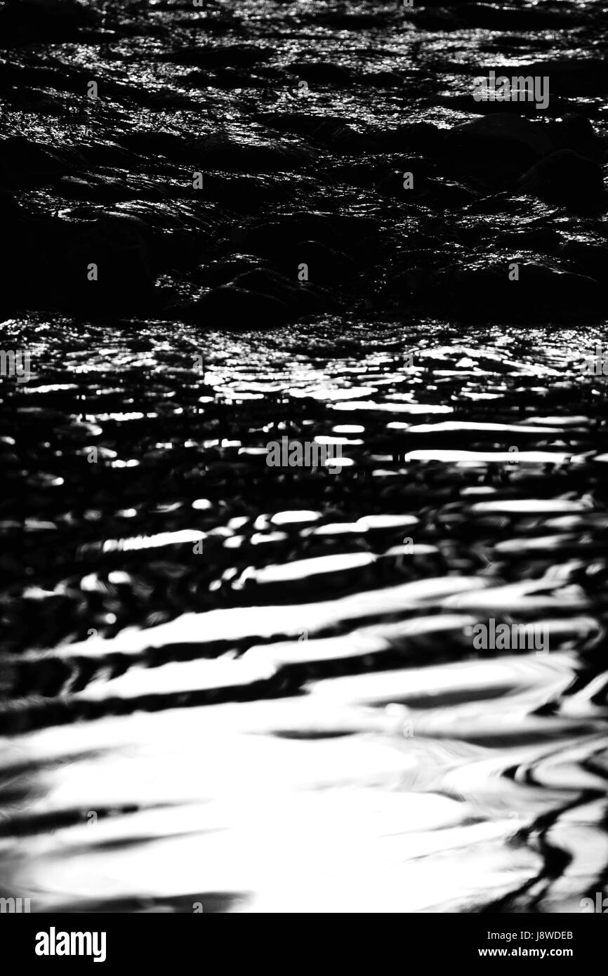 Blue ripples water calm Black and White Stock Photos & Images - Alamy