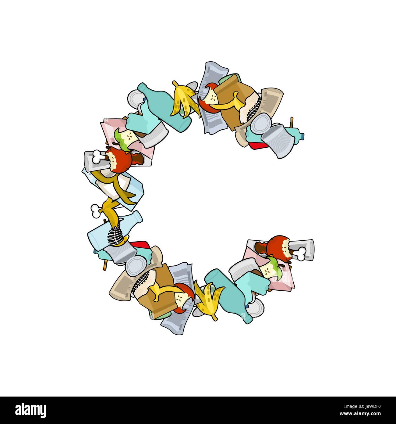 Letter rubbish trash font garbage hi-res stock photography and images ...