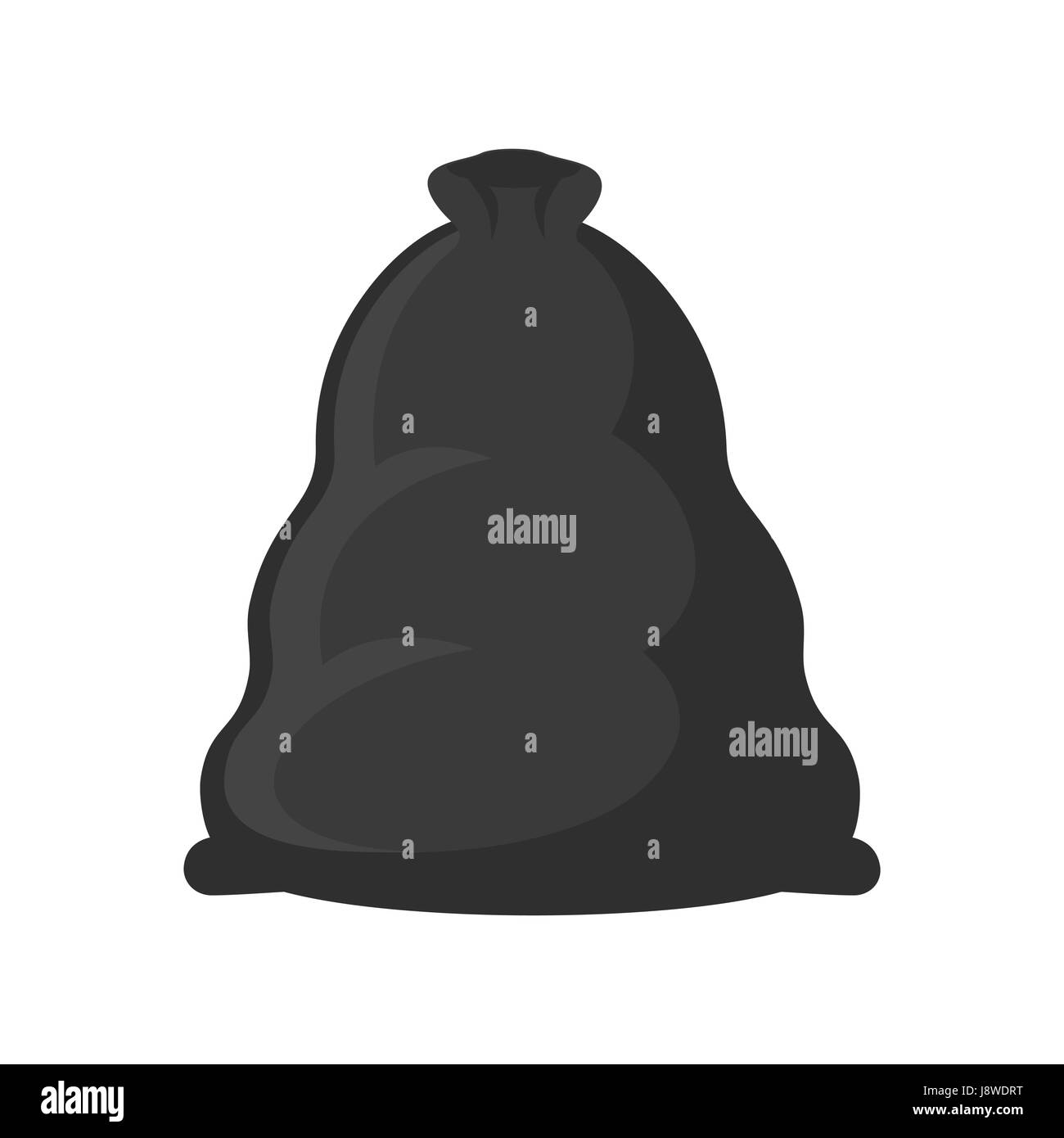 Black garbage bag closed. sack for Rubbish. sackful trash. litter Stock ...