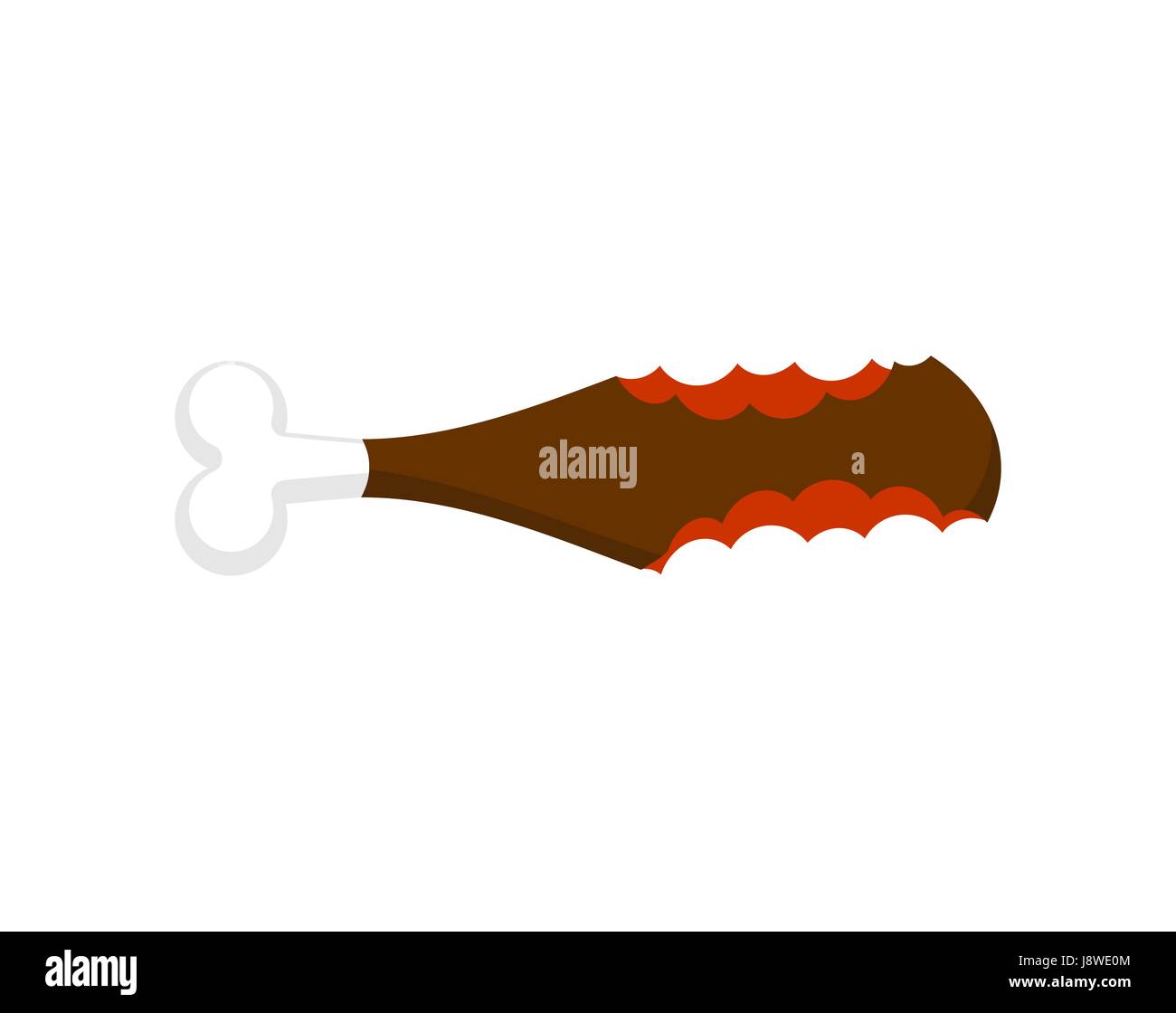 Ham on the bone Stock Vector Images - Alamy