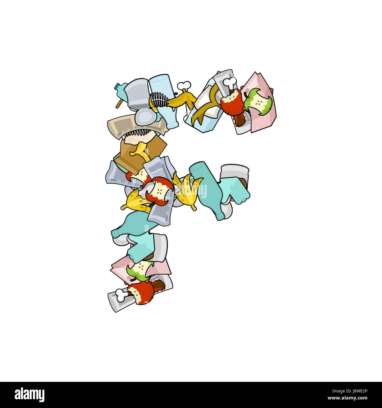 Letter Rubbish Trash Font Garbage High Resolution Stock Photography and ...