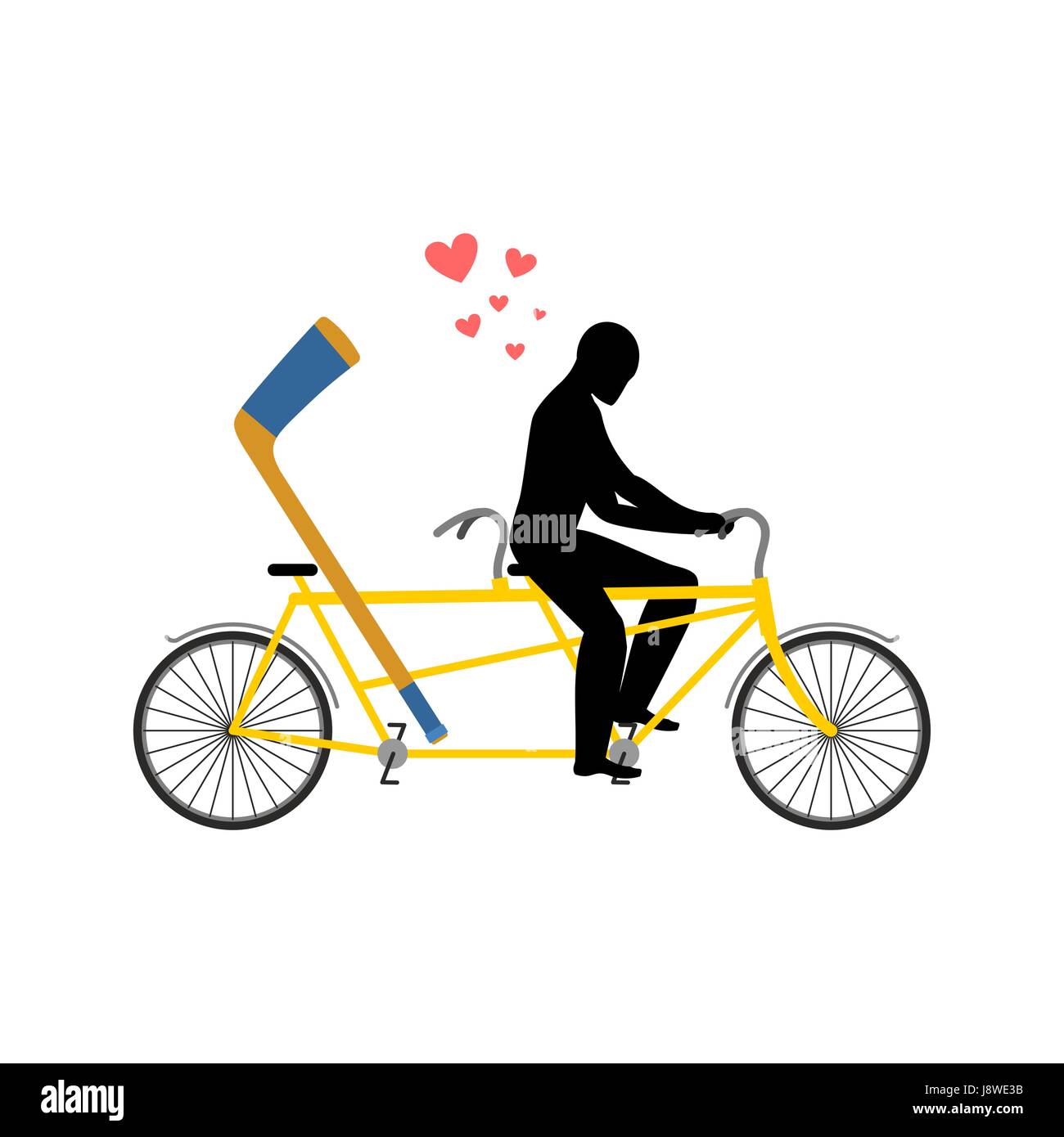 Tandem bike stick man hi-res stock photography and images - Alamy