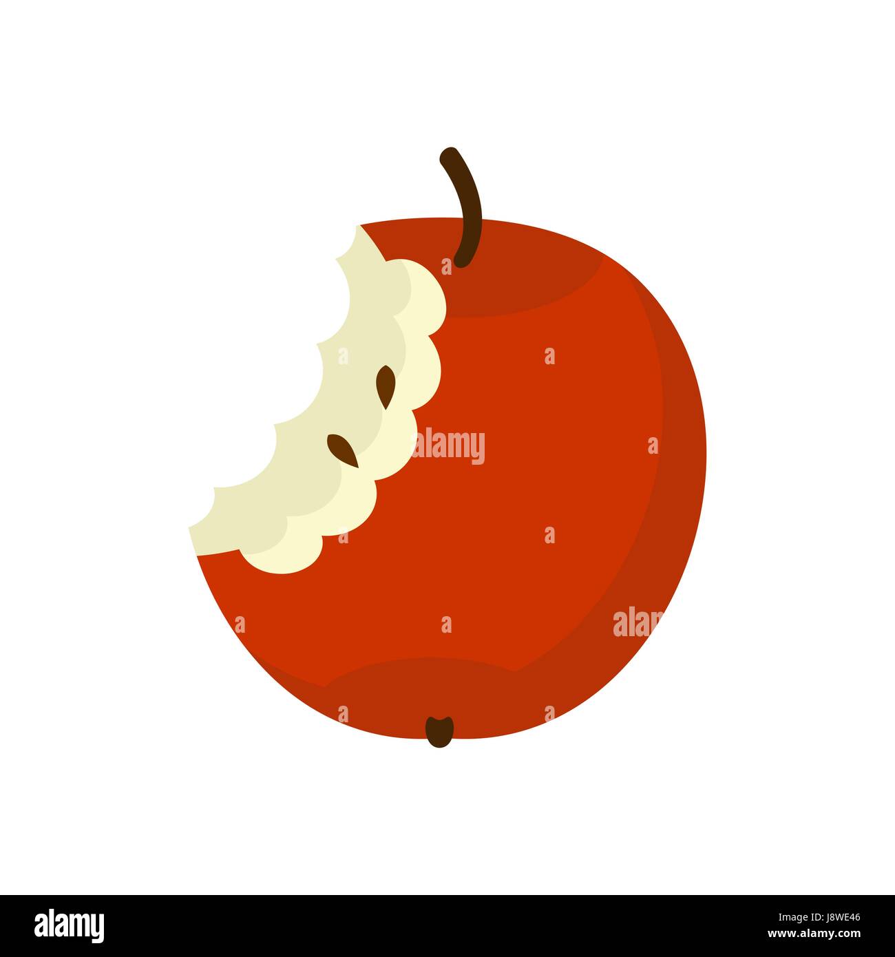 Apple core isolated. Fruit trash. Rubbish on white background. garbage ...