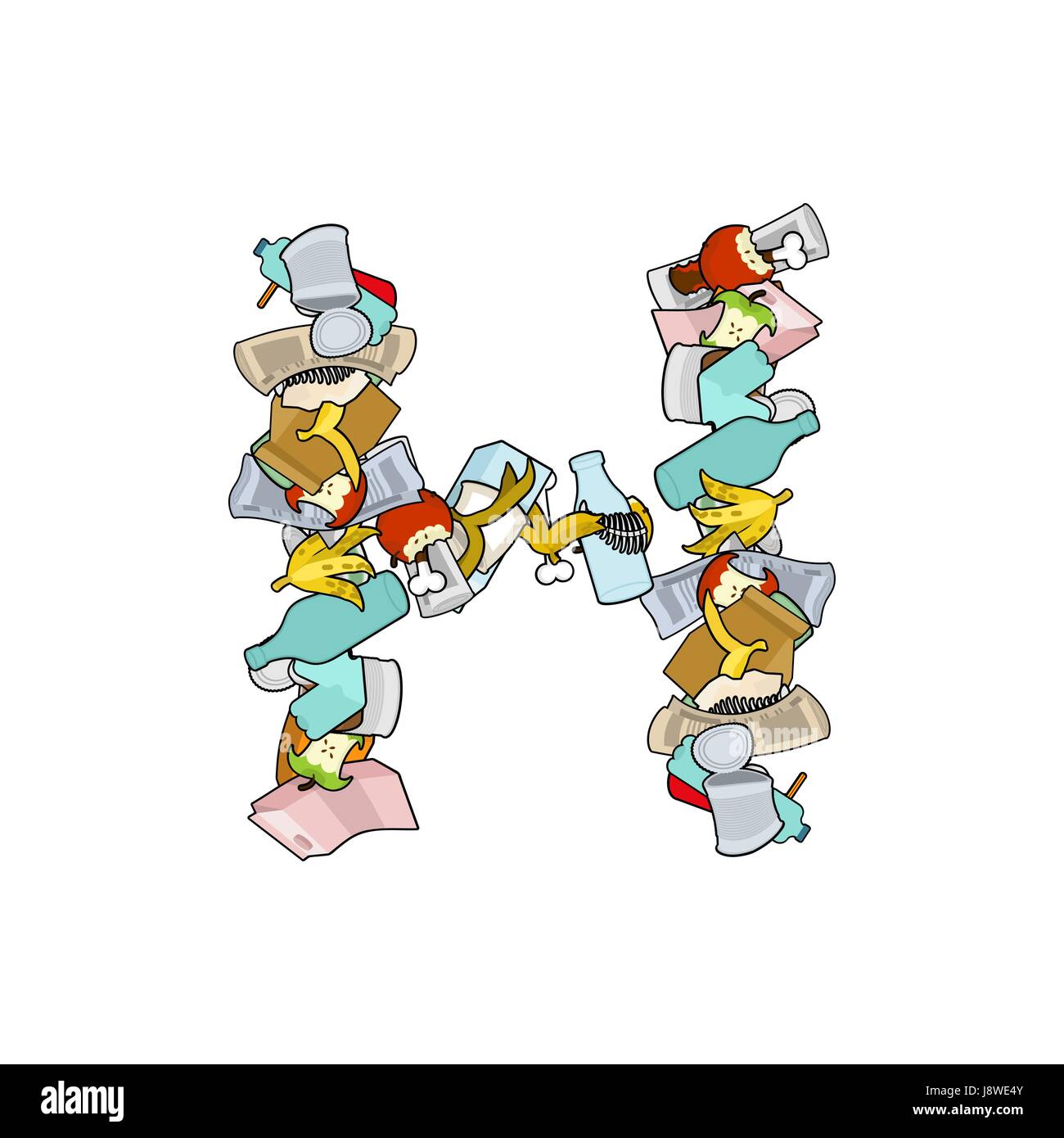Letter rubbish trash font garbage hi-res stock photography and images ...