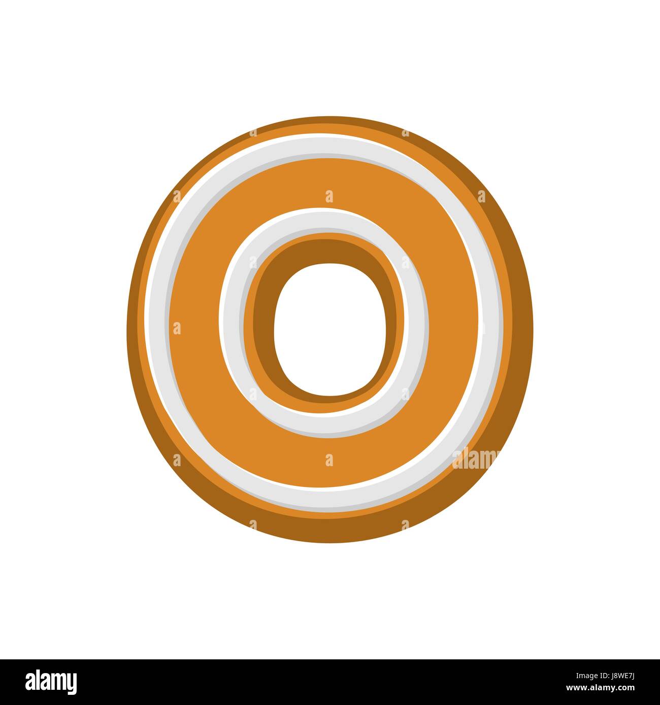 Letter O Gingerbread. Peppermint honey-cake font. Cookies alphabet ...