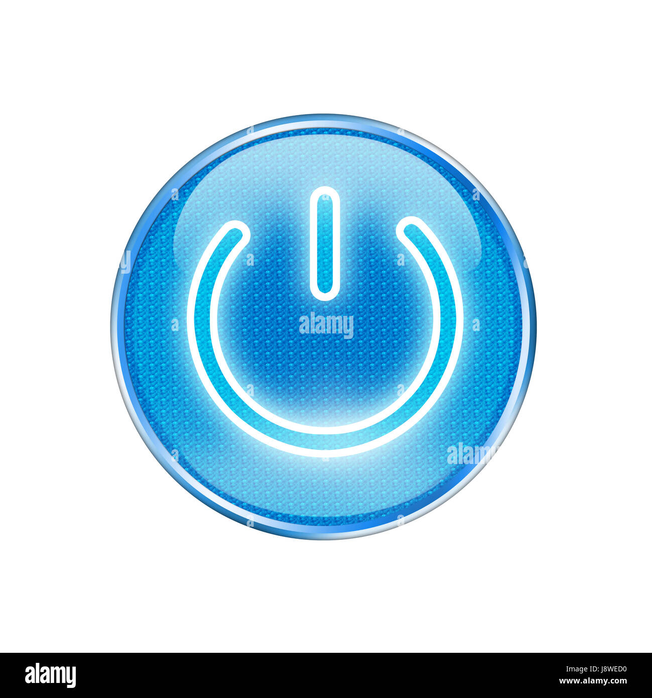 Pushing power on button Cut Out Stock Images & Pictures - Alamy