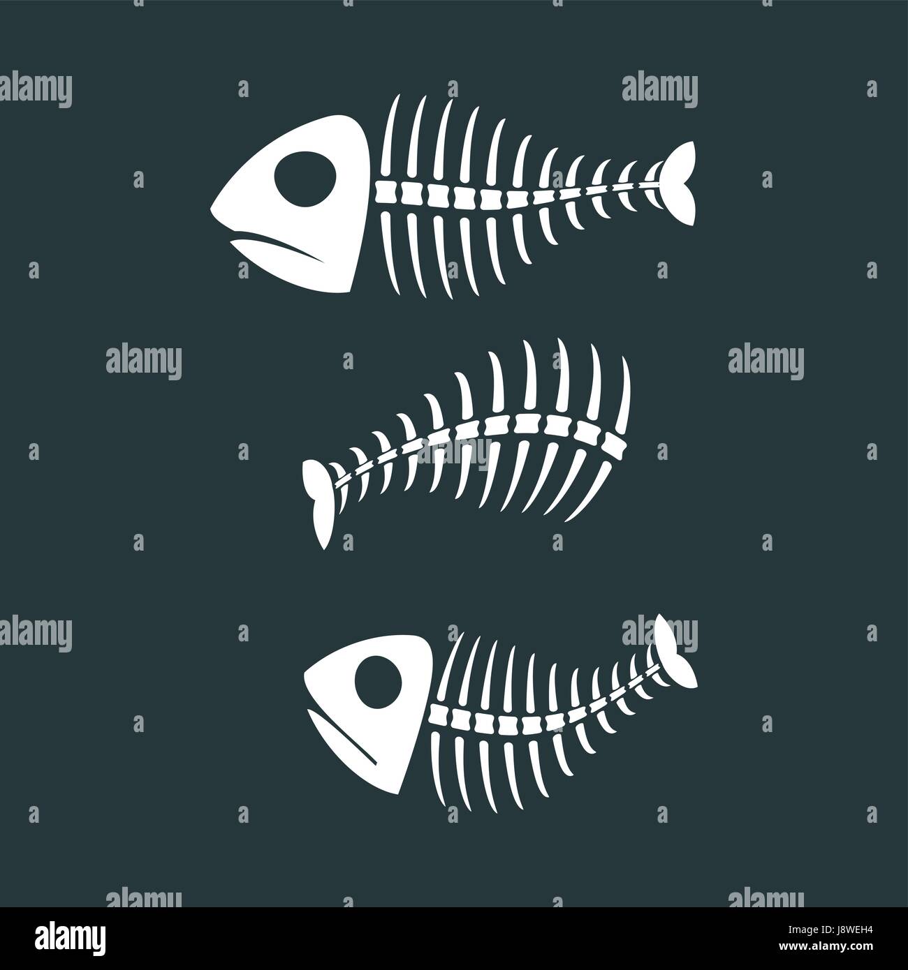 Cartoon fish bones hi-res stock photography and images - Alamy