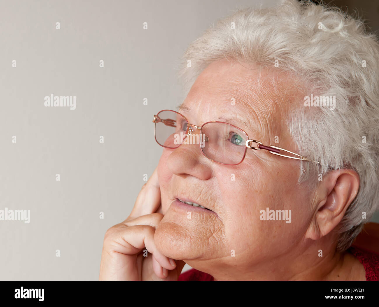 woman, meditative, grandmother, granny, seniort, annuitant, old, laugh ...
