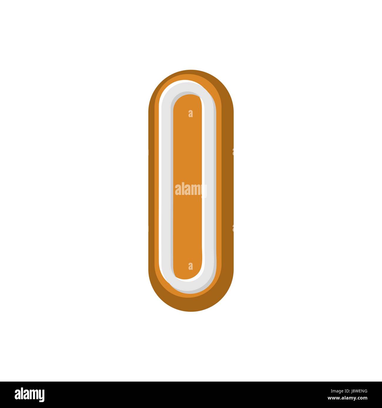 Letter I Gingerbread. Peppermint honey-cake font. Cookies alphabet ...