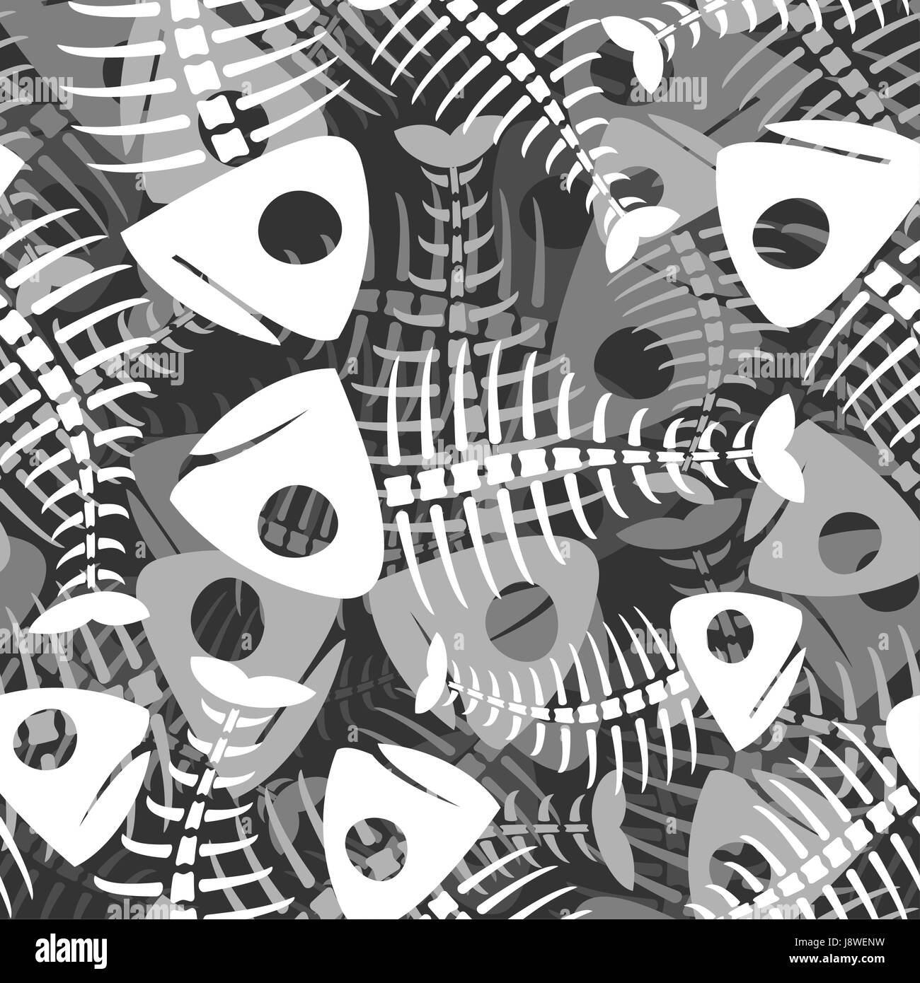 Fish bones seamless pattern. fishy Skeleton background Stock Vector ... Fish bones seamless pattern. fishy Skeleton background Stock Vector ...