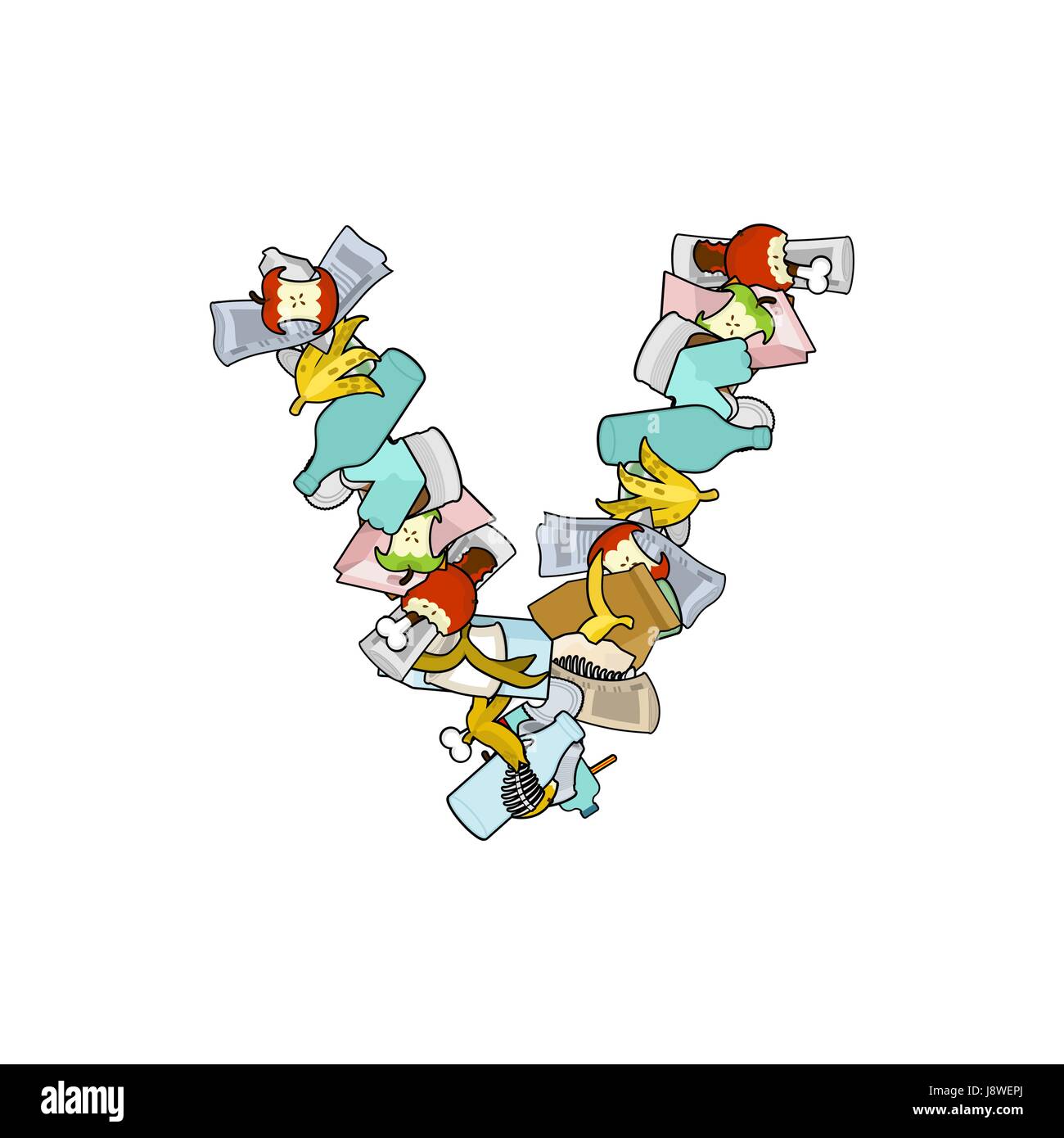 Plastic coffee cup litter Stock Vector Images - Alamy