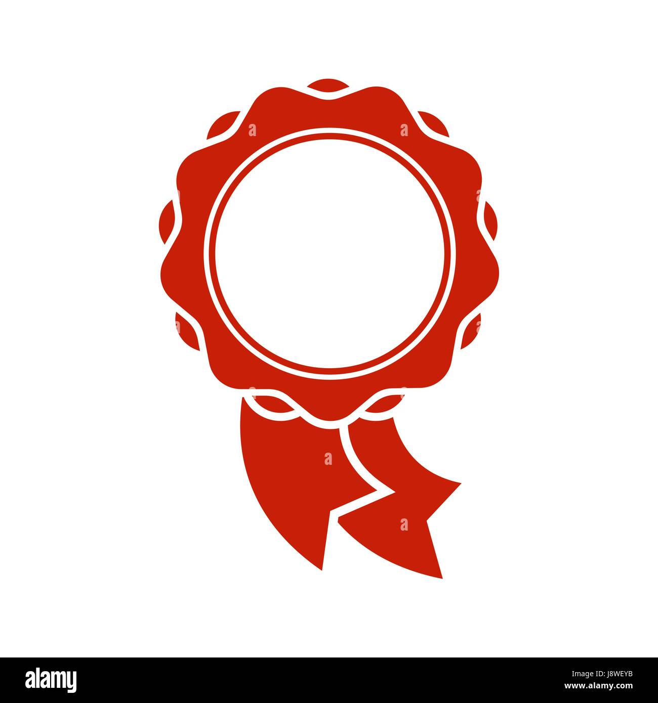 Quality sign template. Red ribbon symbol. Rubber Seal Stock Vector ...