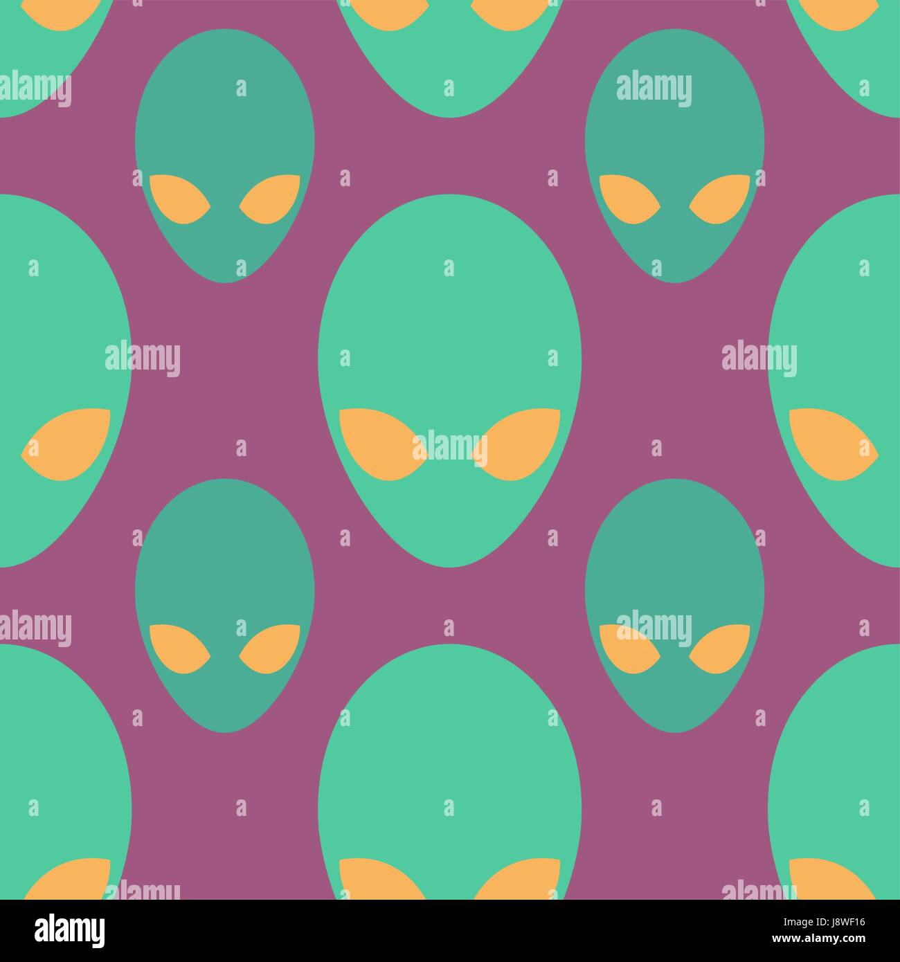 Alien seamless pattern. Space invaders background. UFO texture Stock ...