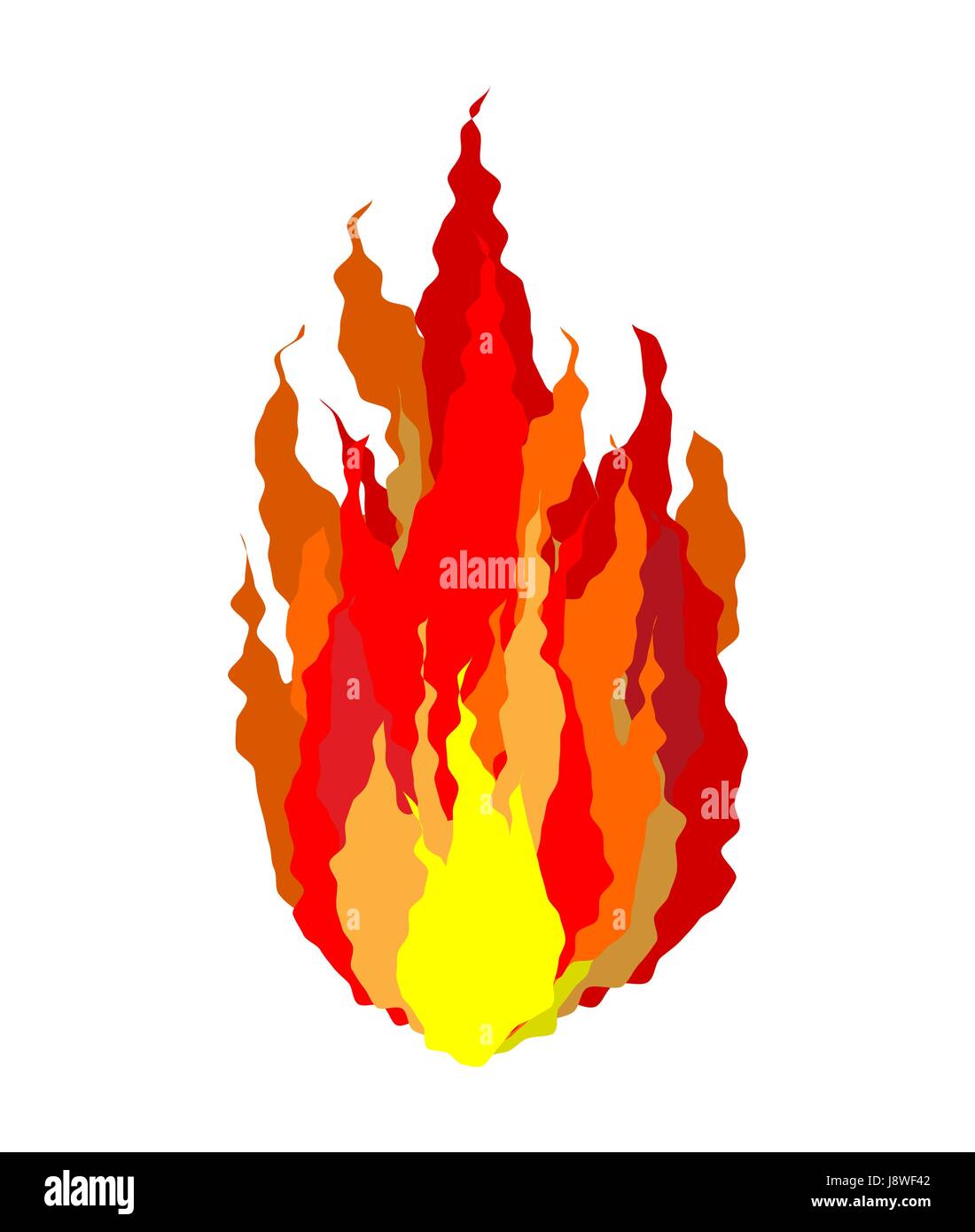 Fire isolated. Flames sign on white background Stock Vector Image & Art ...